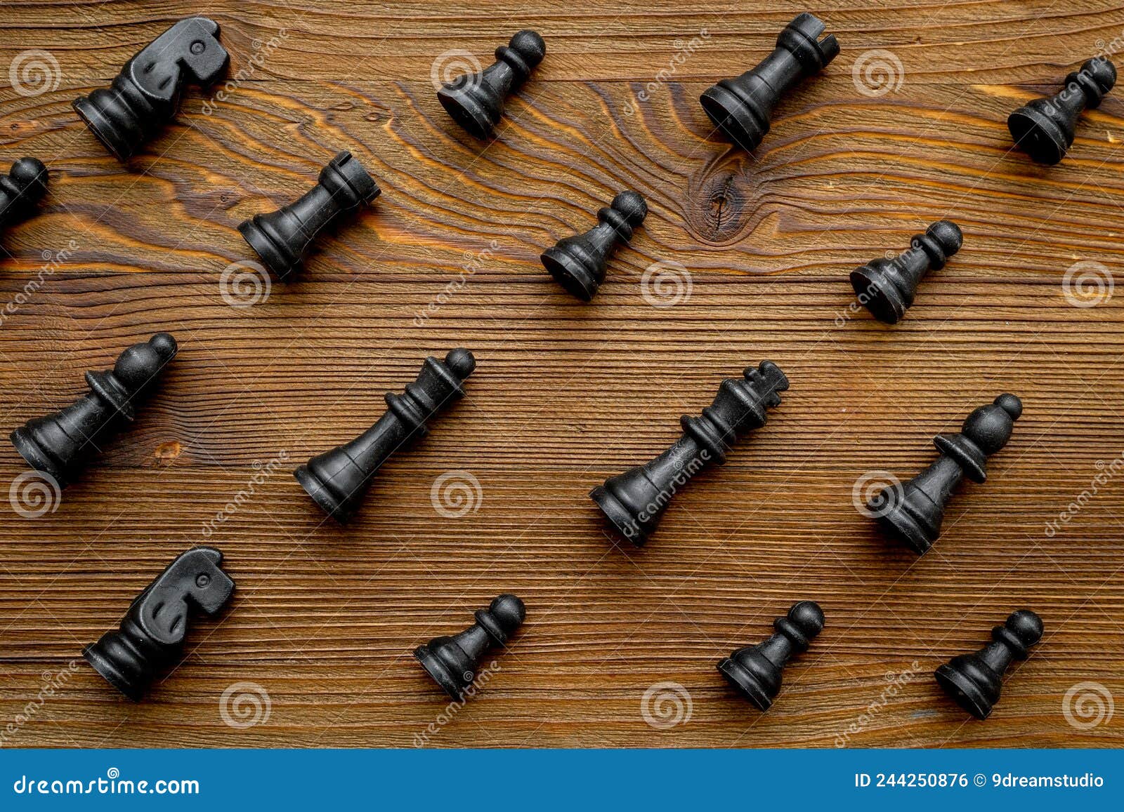 Chess Pieces Pattern Top View. Chess Game As Success Concept Stock ...