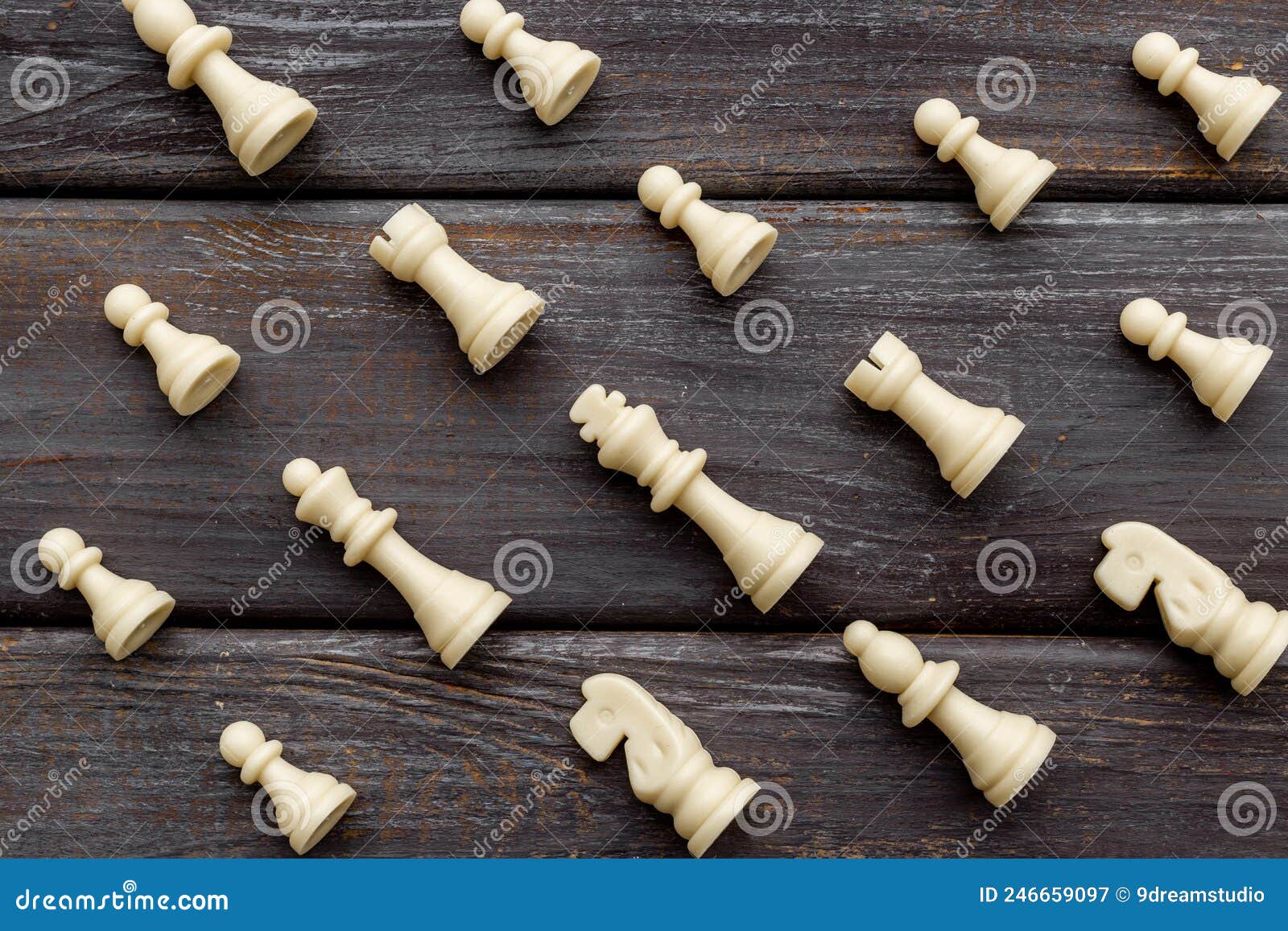 Chess Pieces Pattern Top View. Chess Game As Success Concept Stock ...