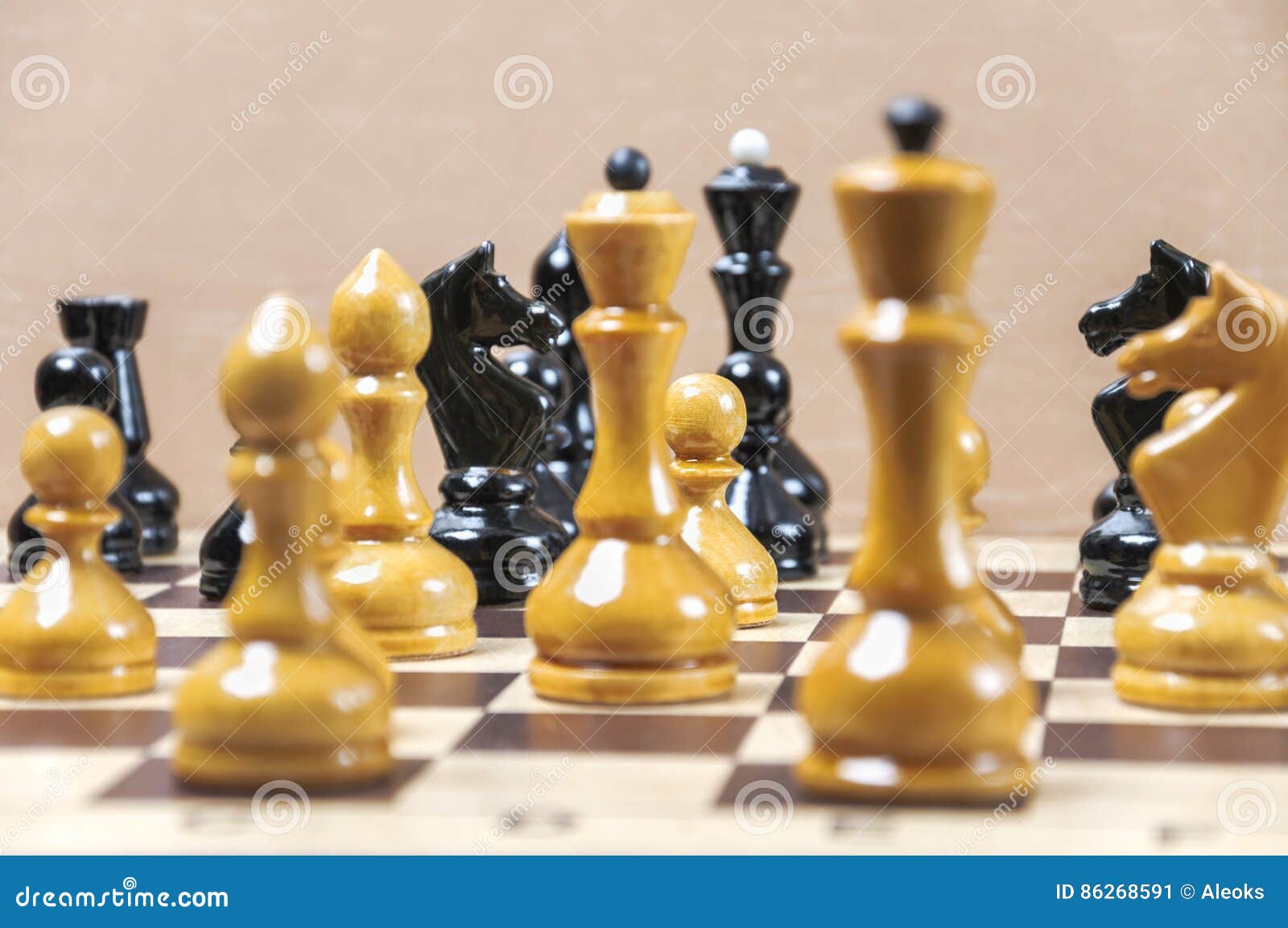 The Chess Pieces are Placed on the Chessboard Stock Image - Image of ...