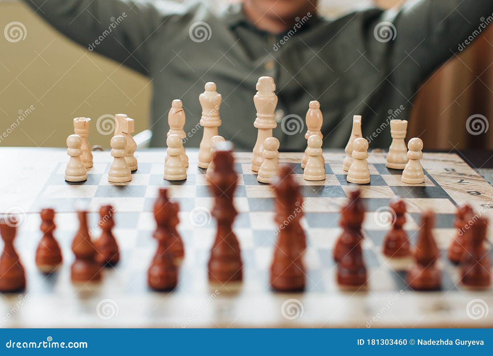 Chess Pieces Stand on a Chessboard Close Up Stock Photo - Image of ...