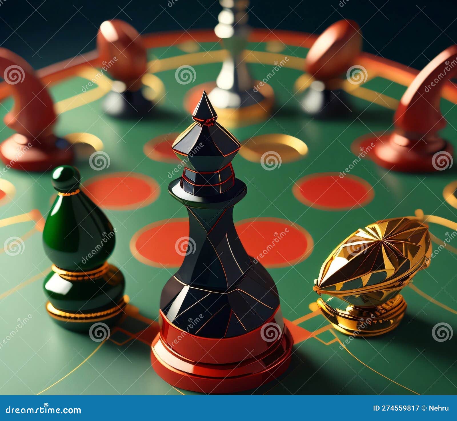 Chess Pieces, Strategy Planing Concept. Created with Generative AI ...