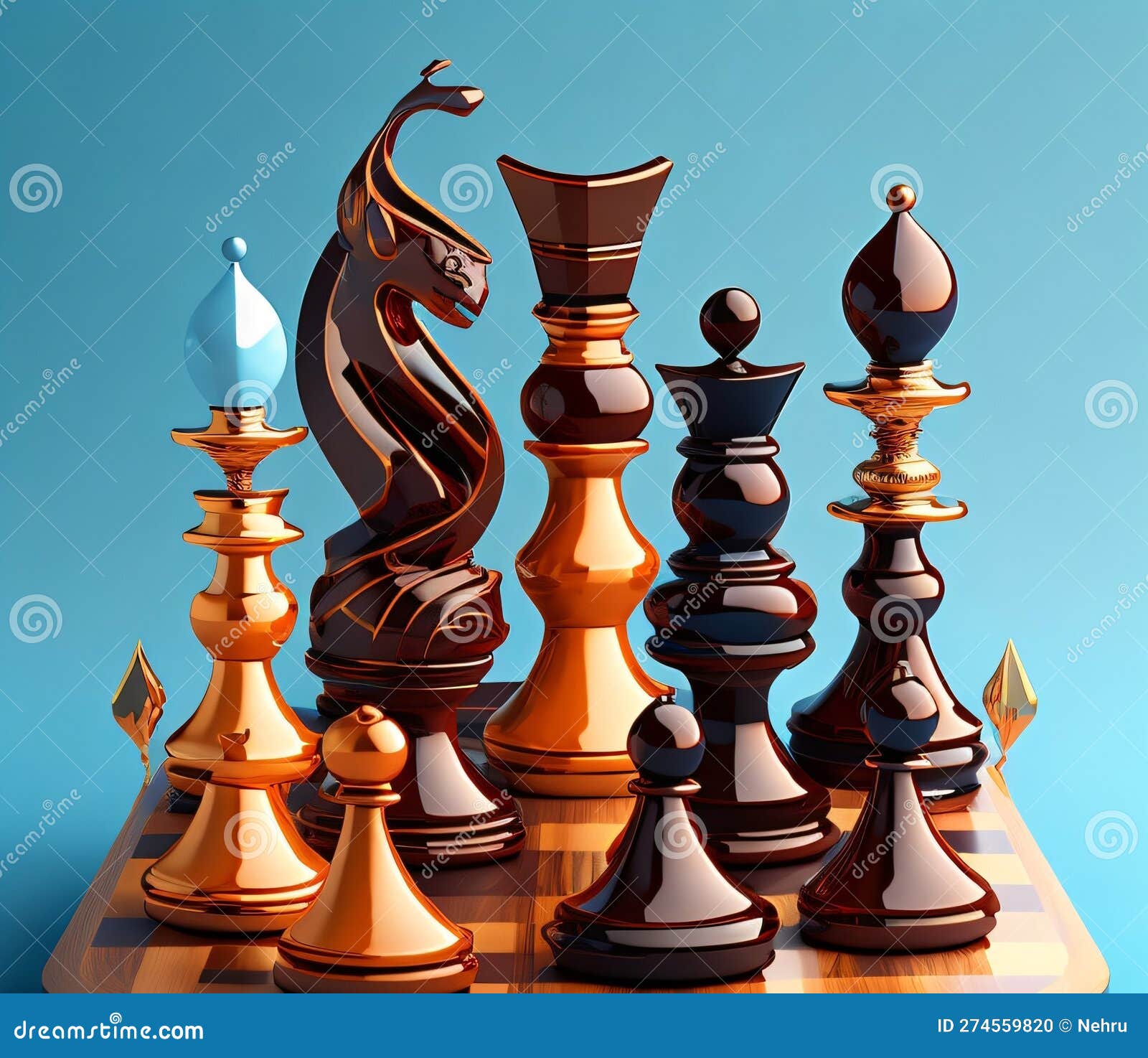 Chess Pieces, Strategy Planing Concept. Created with Generative AI ...