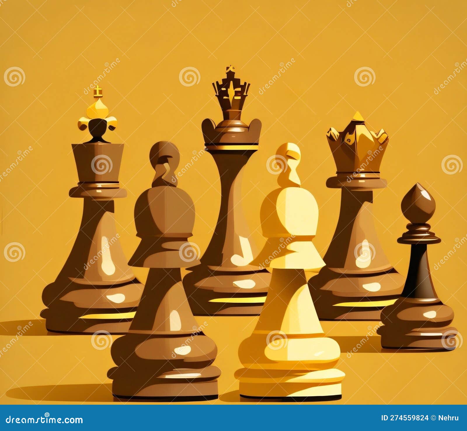 Chess Pieces, Strategy Planing Concept. Created with Generative AI ...