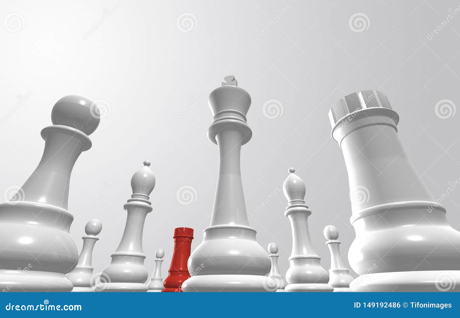 Chess Pieces Surrounding One from the Opposite Team Stock Illustration ...