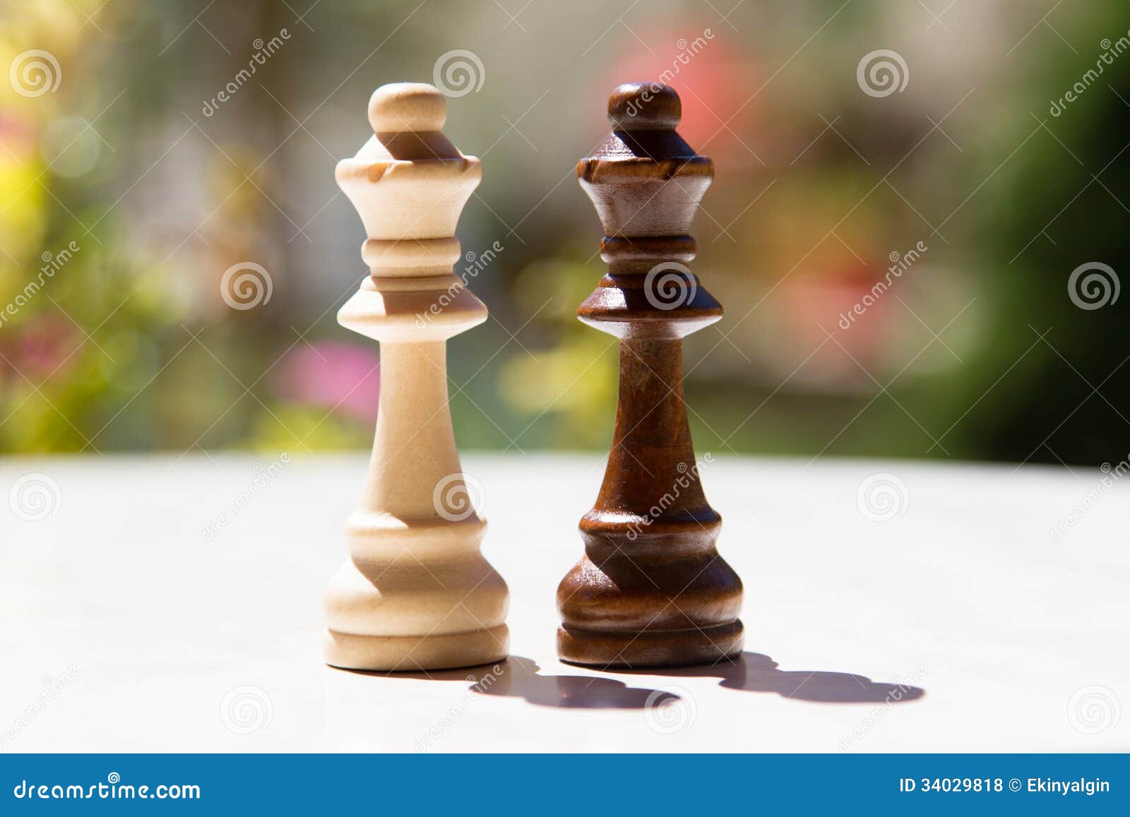 Chess Pieces on Table stock photo. Image of chess, blurry - 34029818