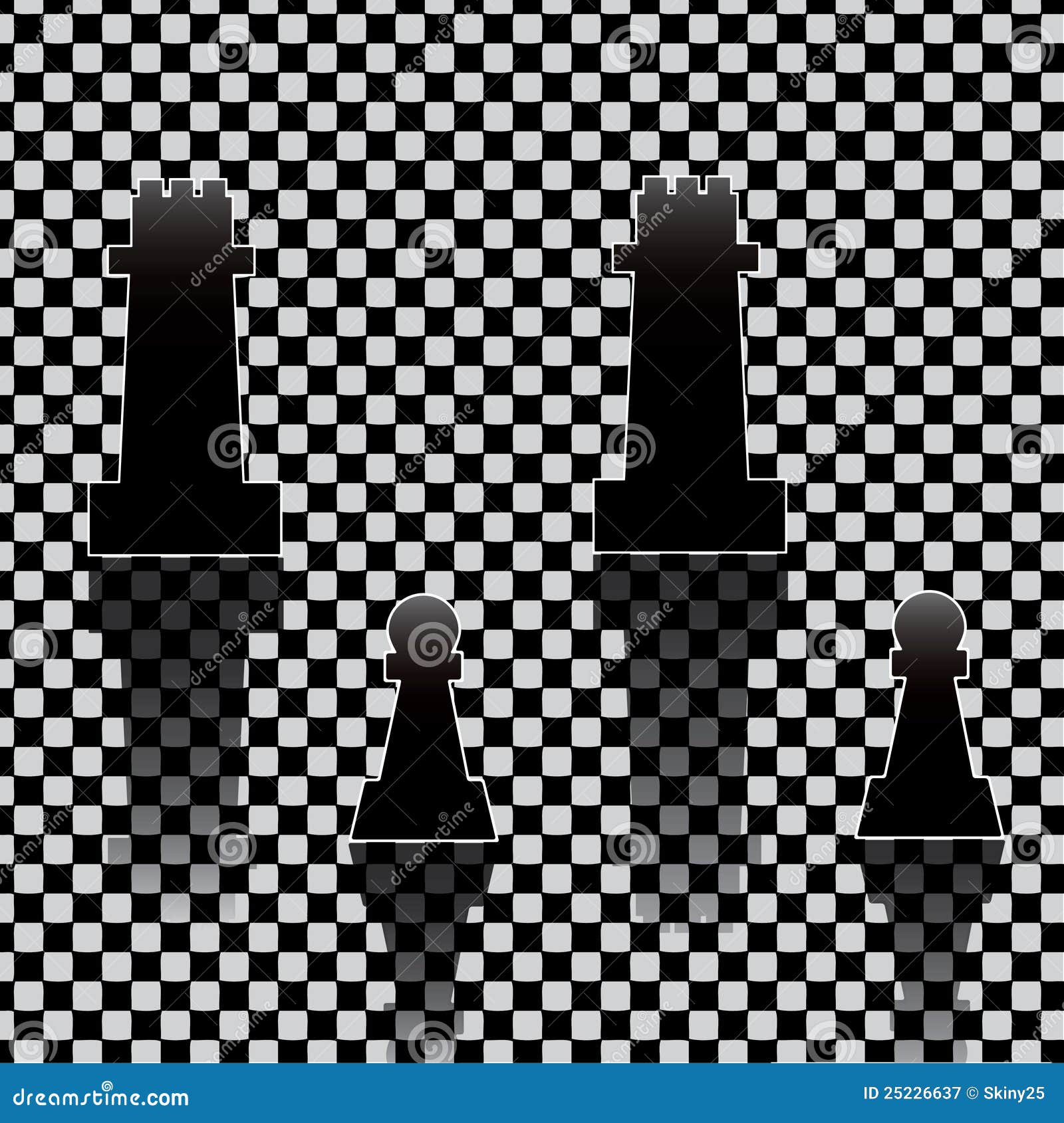 Chess pieces on texture stock vector. Illustration of hand - 25226637