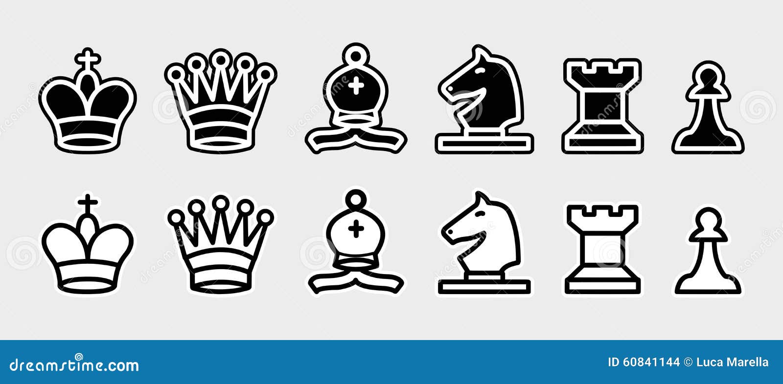How Chess Pieces Move Vector Illustration | CartoonDealer.com #20591272