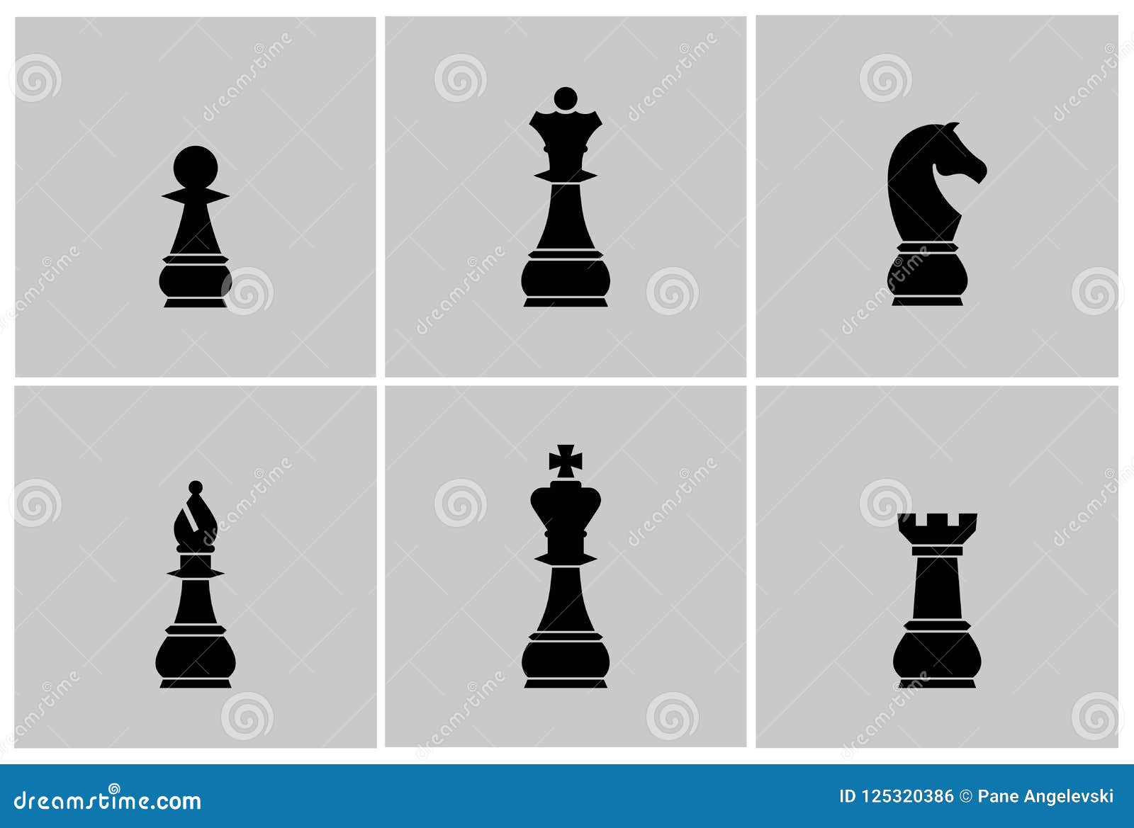 Chess pieces vector stock vector. Illustration of symbol - 125320386