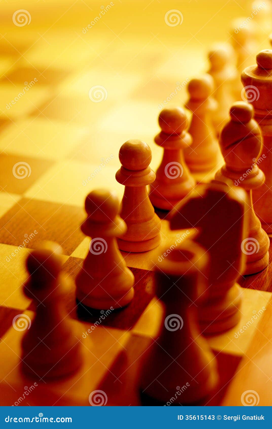 Chess Pieces in Yellow Ambient Light Stock Image - Image of sport, play ...