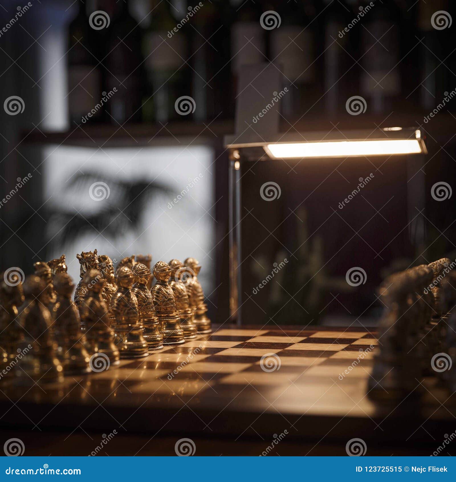 Chess stock image. Image of play, light, design, chess - 123725515