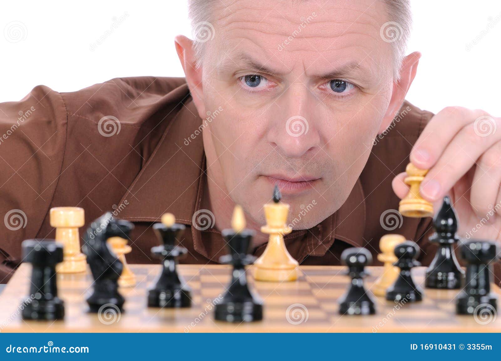The chess player stock image. Image of looking, mature - 16910431