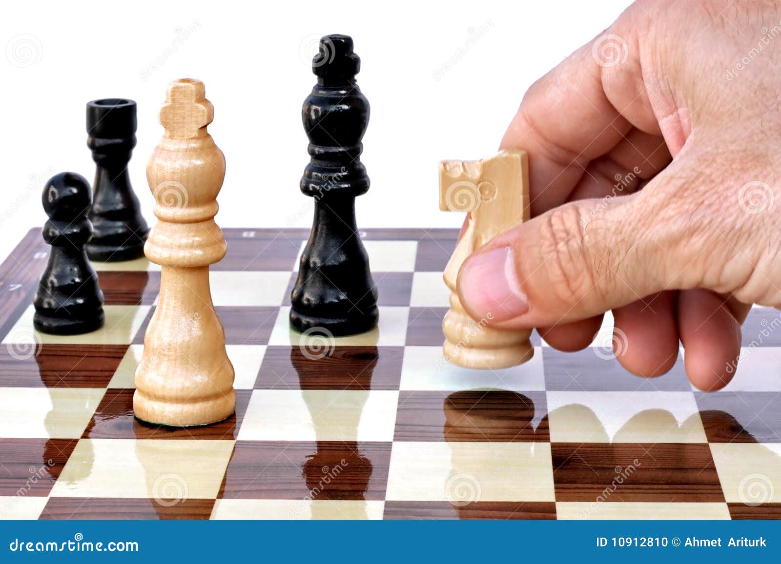 Chess Player Moving His Piece Stock Photo - Image of pawn, plan: 10912810