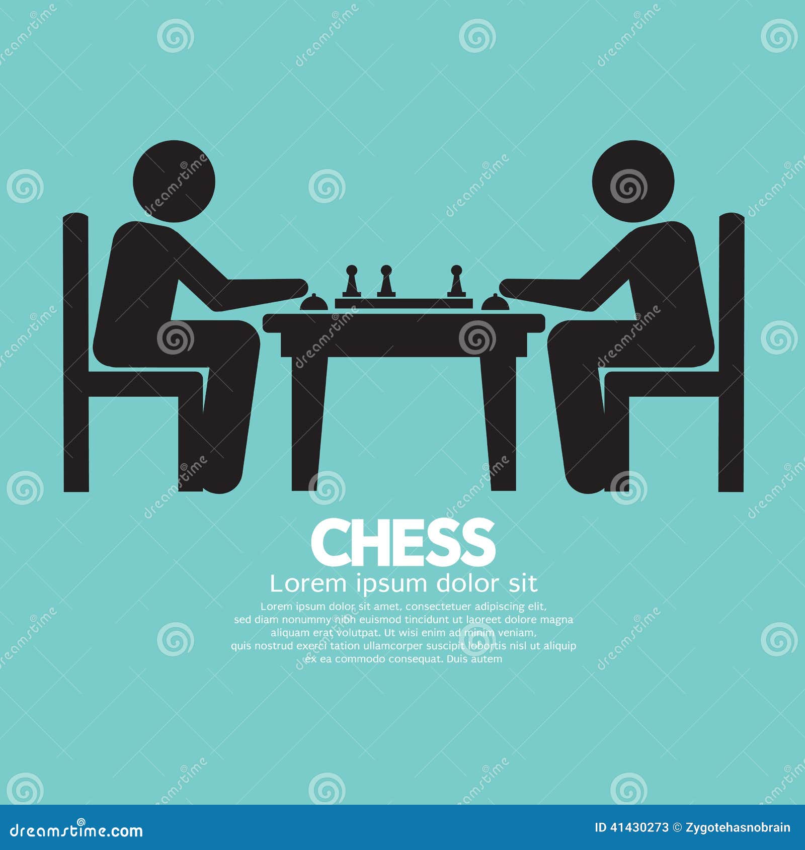 Chess Player Sign stock vector. Illustration of player - 41430273