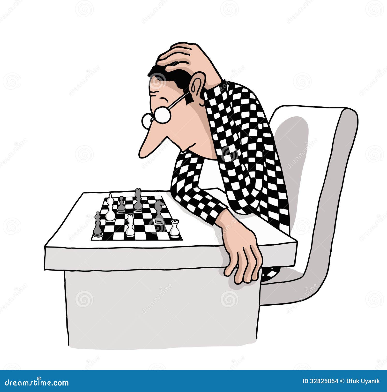 A chess player stock vector. Illustration of hand, champion - 32825864