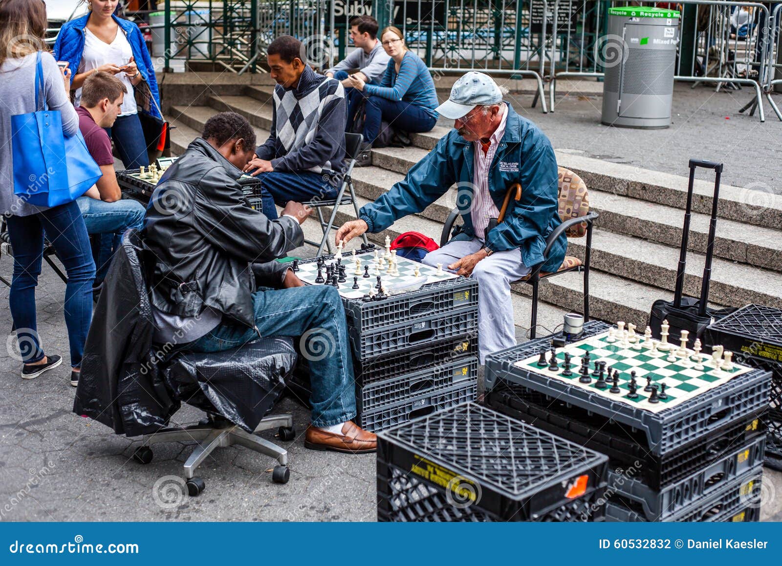 Chess Player Achieving Success. Surreal And Conceptual Scene Of A Tiny ...