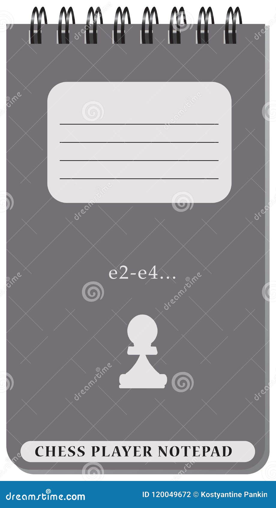 Chess Player for Writing Notes Stock Vector - Illustration of design ...