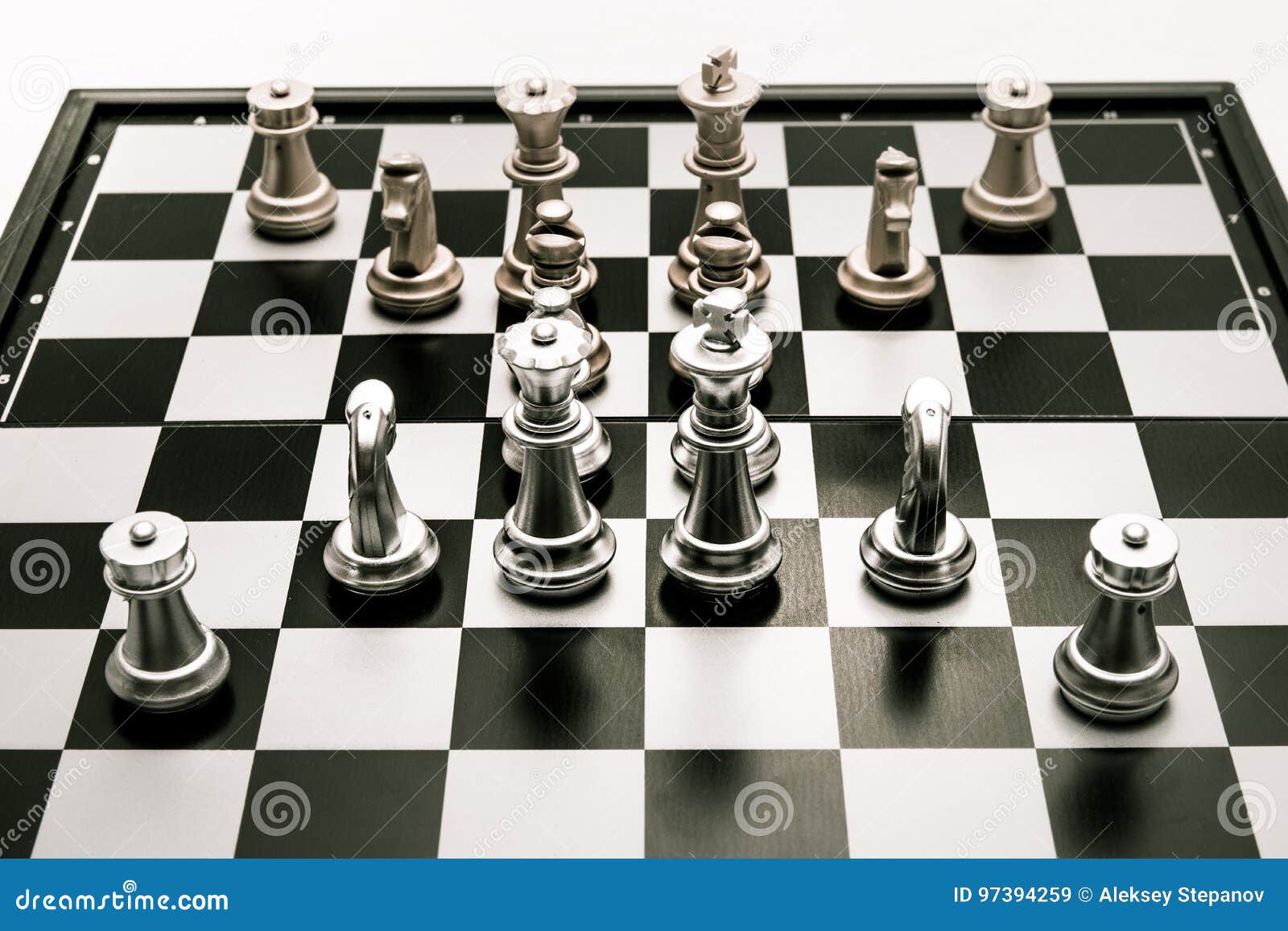 Chess Position for the Winners Stock Image - Image of battle, figure ...