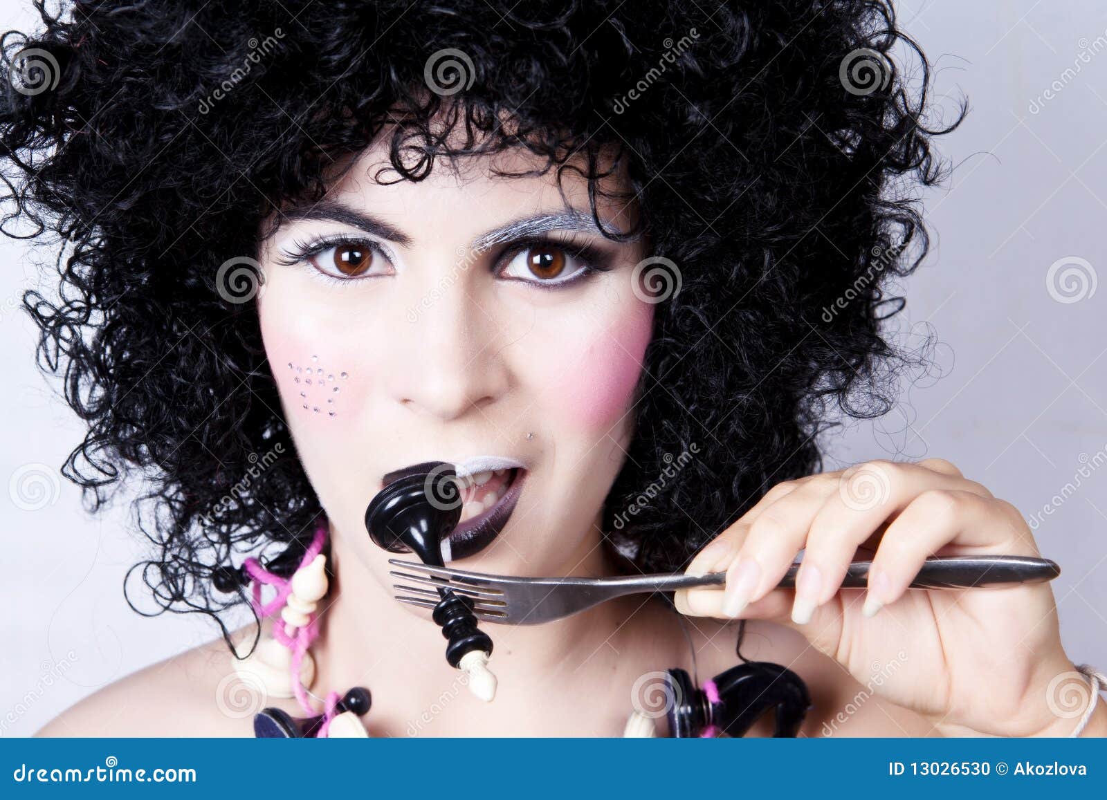 Chess Queen Eating Chess King with Fork Stock Photo - Image of chess ...