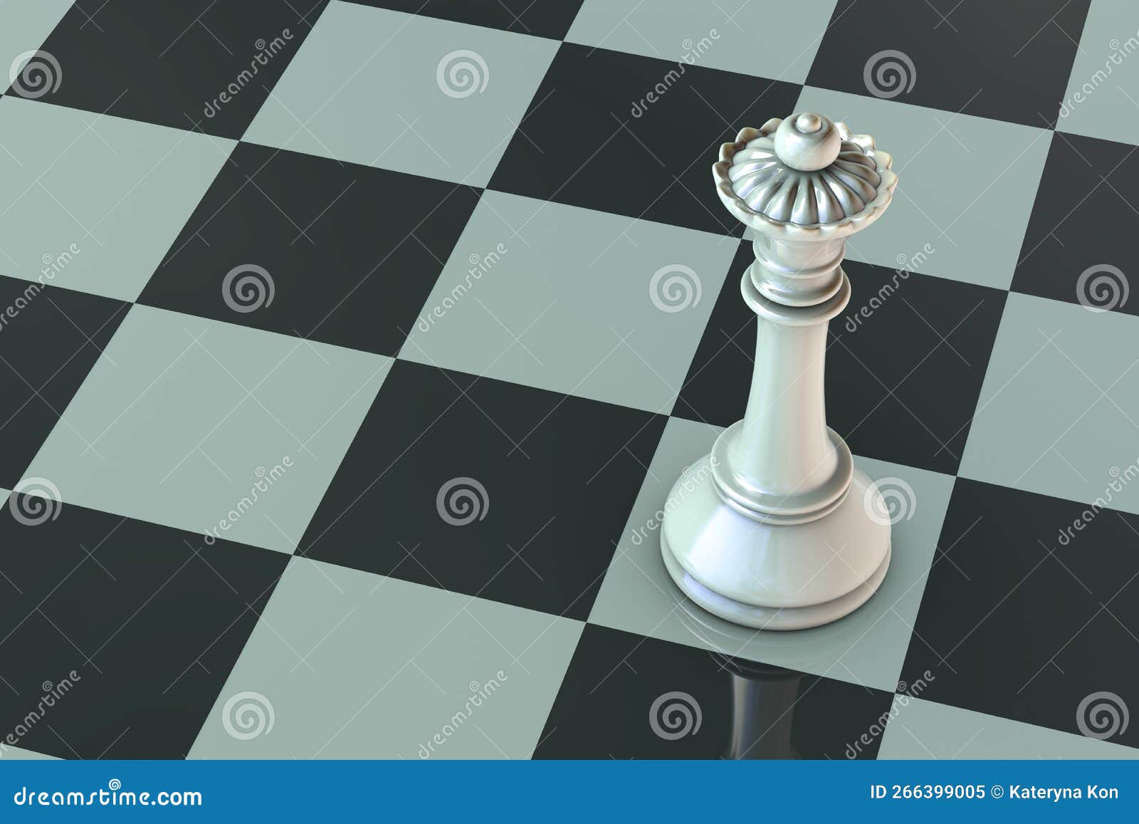 Chess Queen Figure, 3D Illustration Stock Illustration - Illustration ...