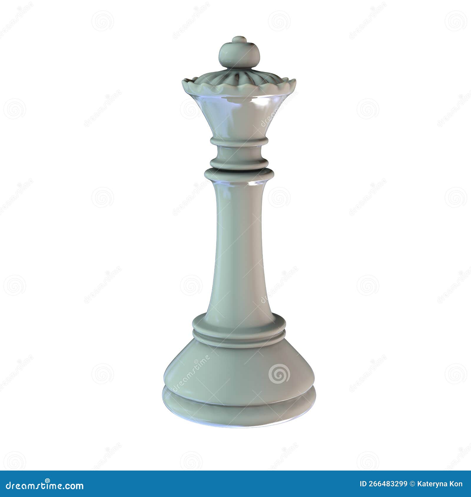 Chess Queen Figure, 3D Illustration Stock Illustration - Illustration ...
