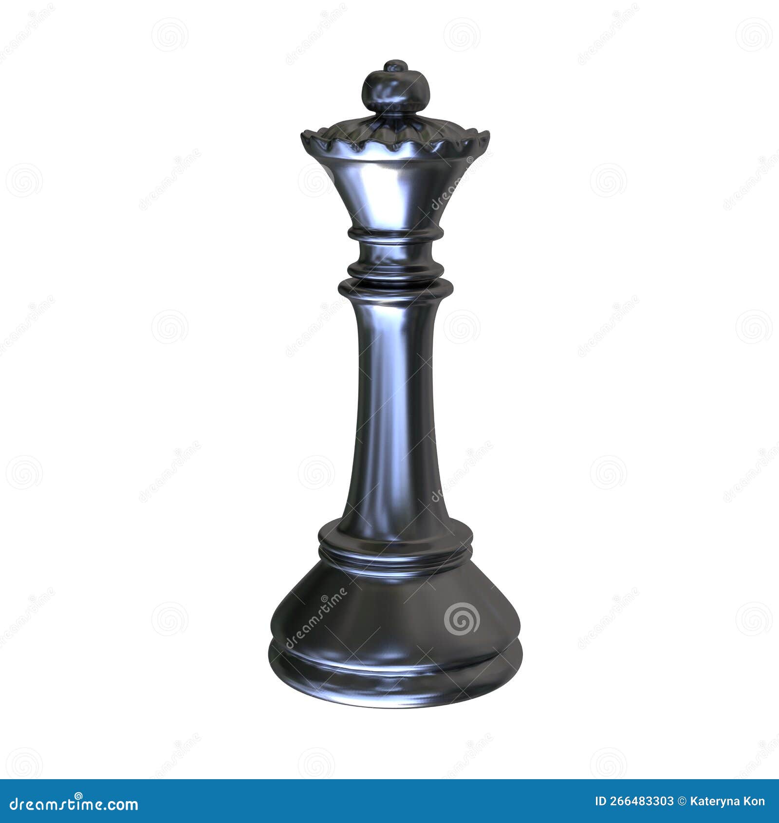 Chess Queen Figure, 3D Illustration Stock Illustration - Illustration ...