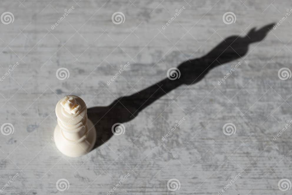 A Chess Queen Figure with a Shadow Stock Image - Image of chess, hope ...