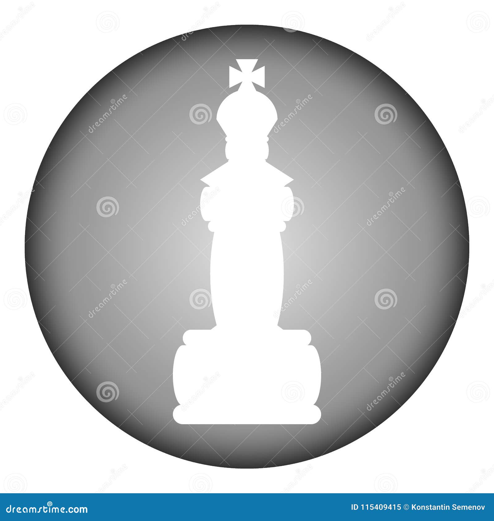 Chess queen icon. stock illustration. Illustration of game - 115409415