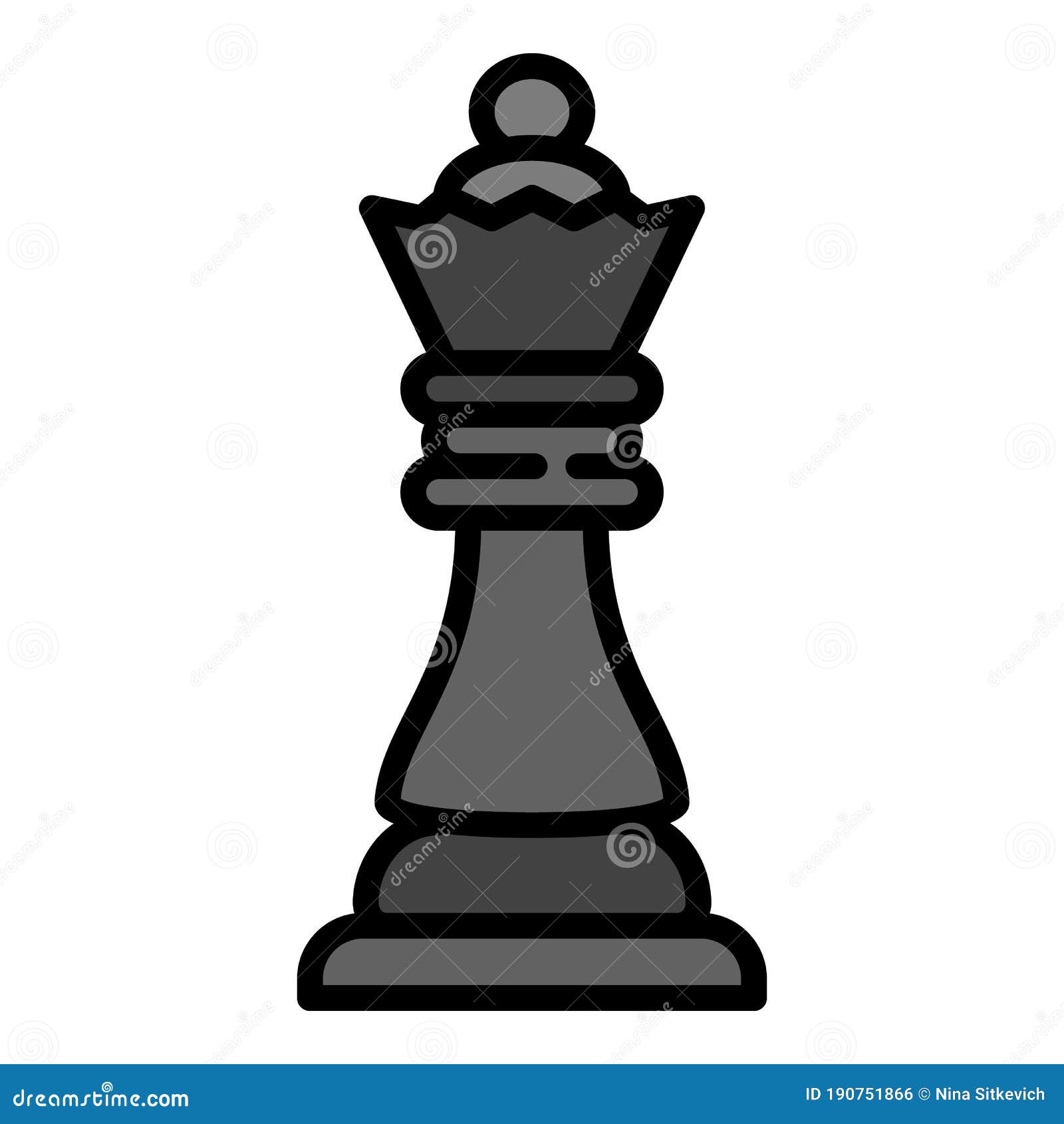 Chess Queen Icon, Outline Style Stock Vector - Illustration of play ...