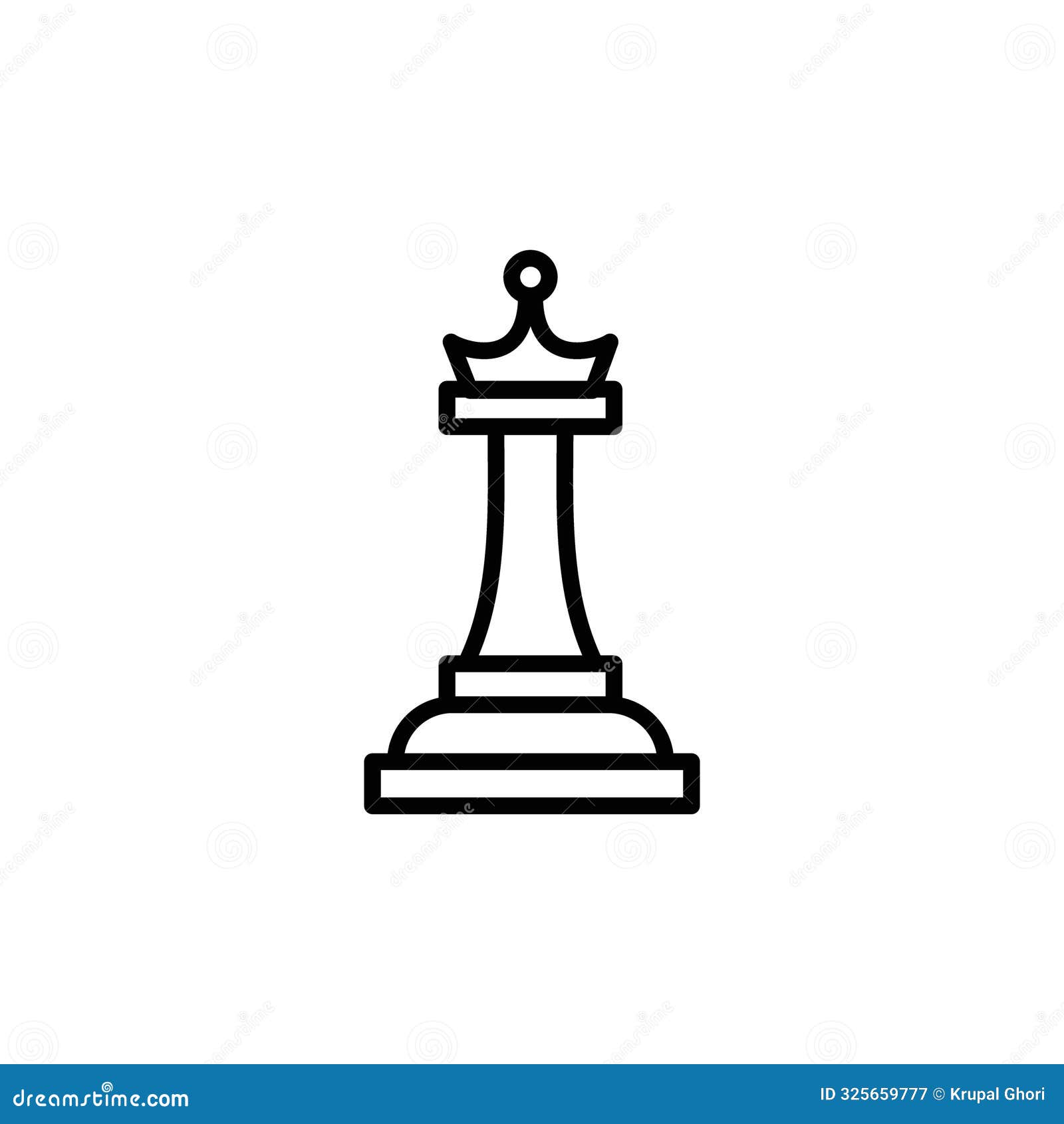 Chess Queen Icon Set Strategy Game Illustrations for Board Game ...
