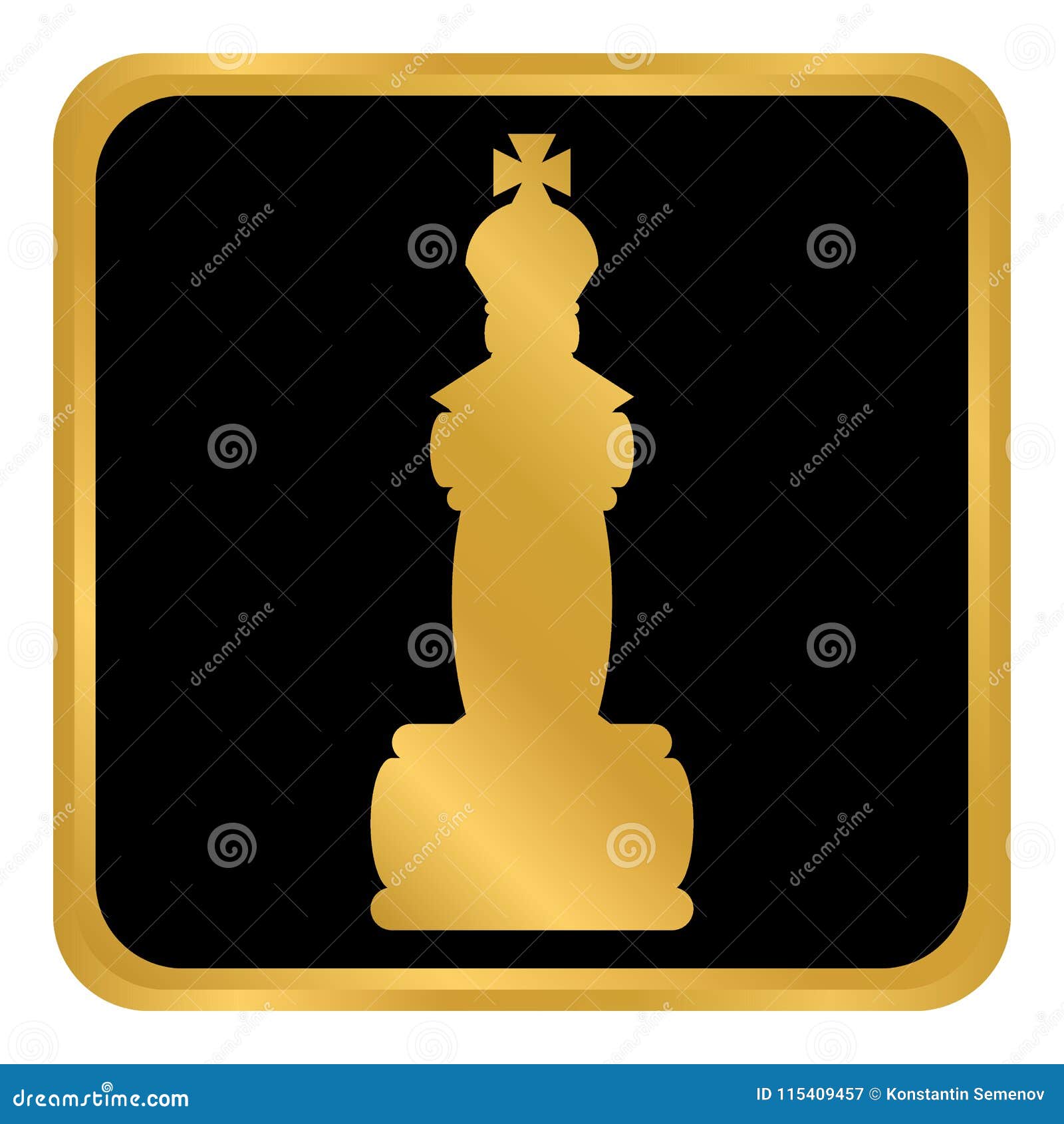 Chess queen icon. stock illustration. Illustration of leisure - 115409457