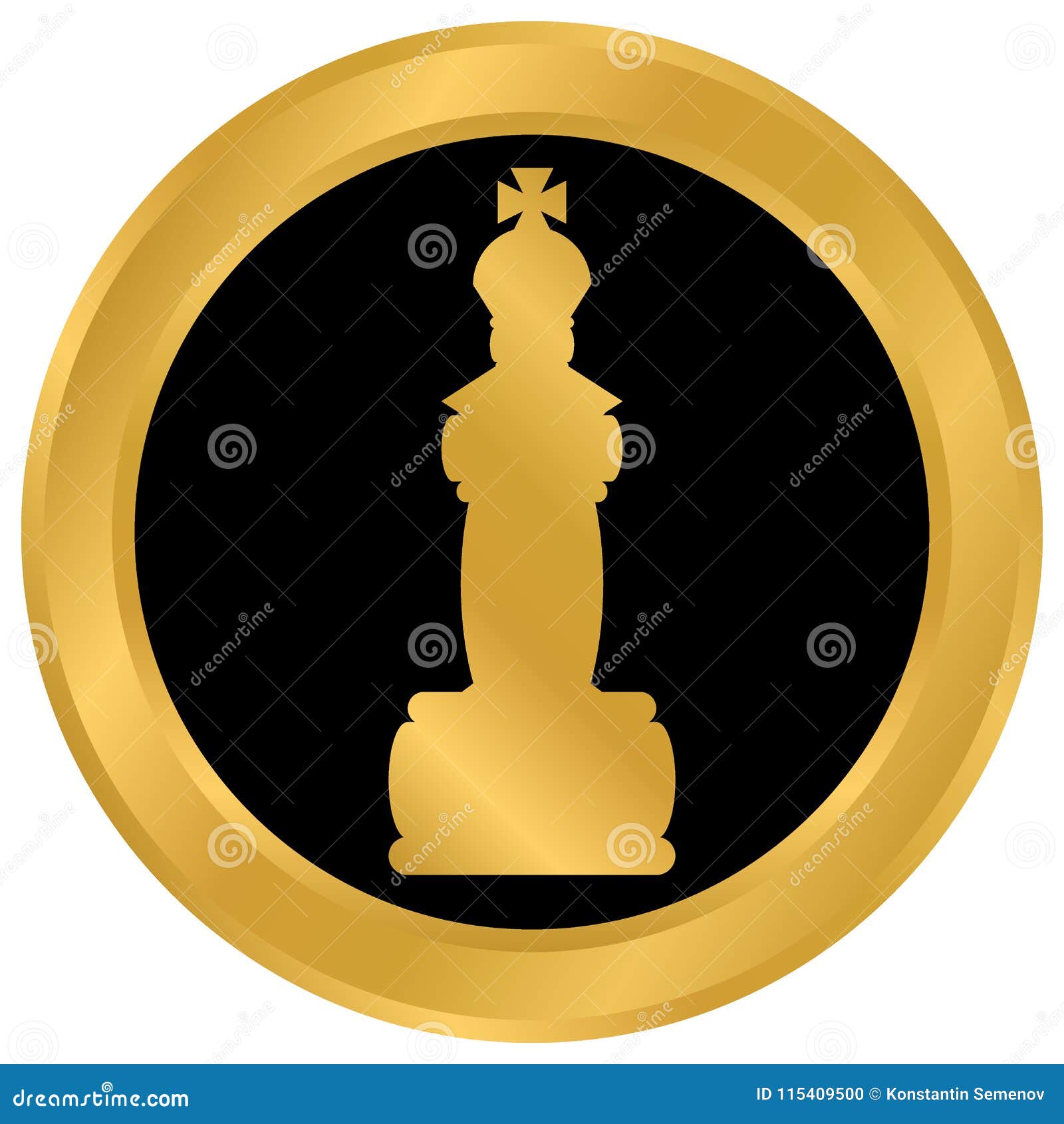 Chess queen icon. stock illustration. Illustration of pieces - 115409500