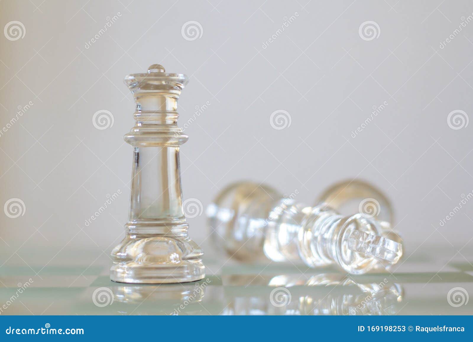 Chess Queen Surrounded by Fallen Chess Pieces Stock Image - Image of ...