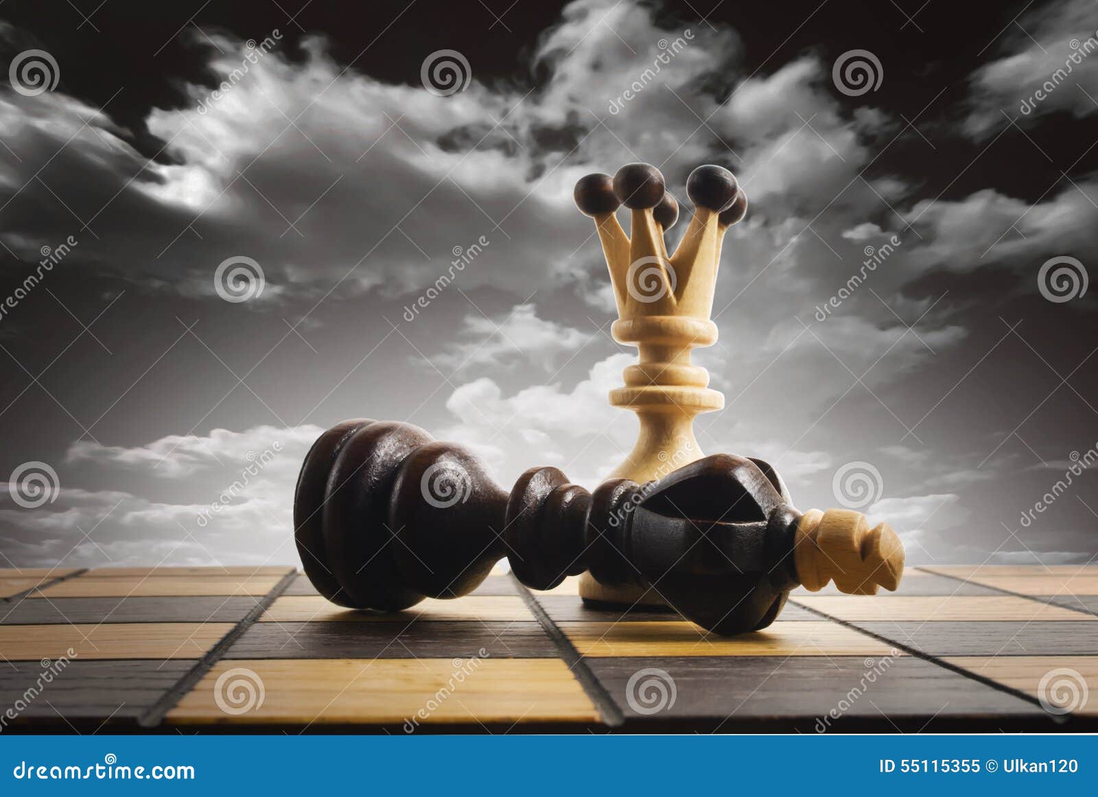 Chess the Queen Wins Victory Over the Game Stock Image - Image of ...