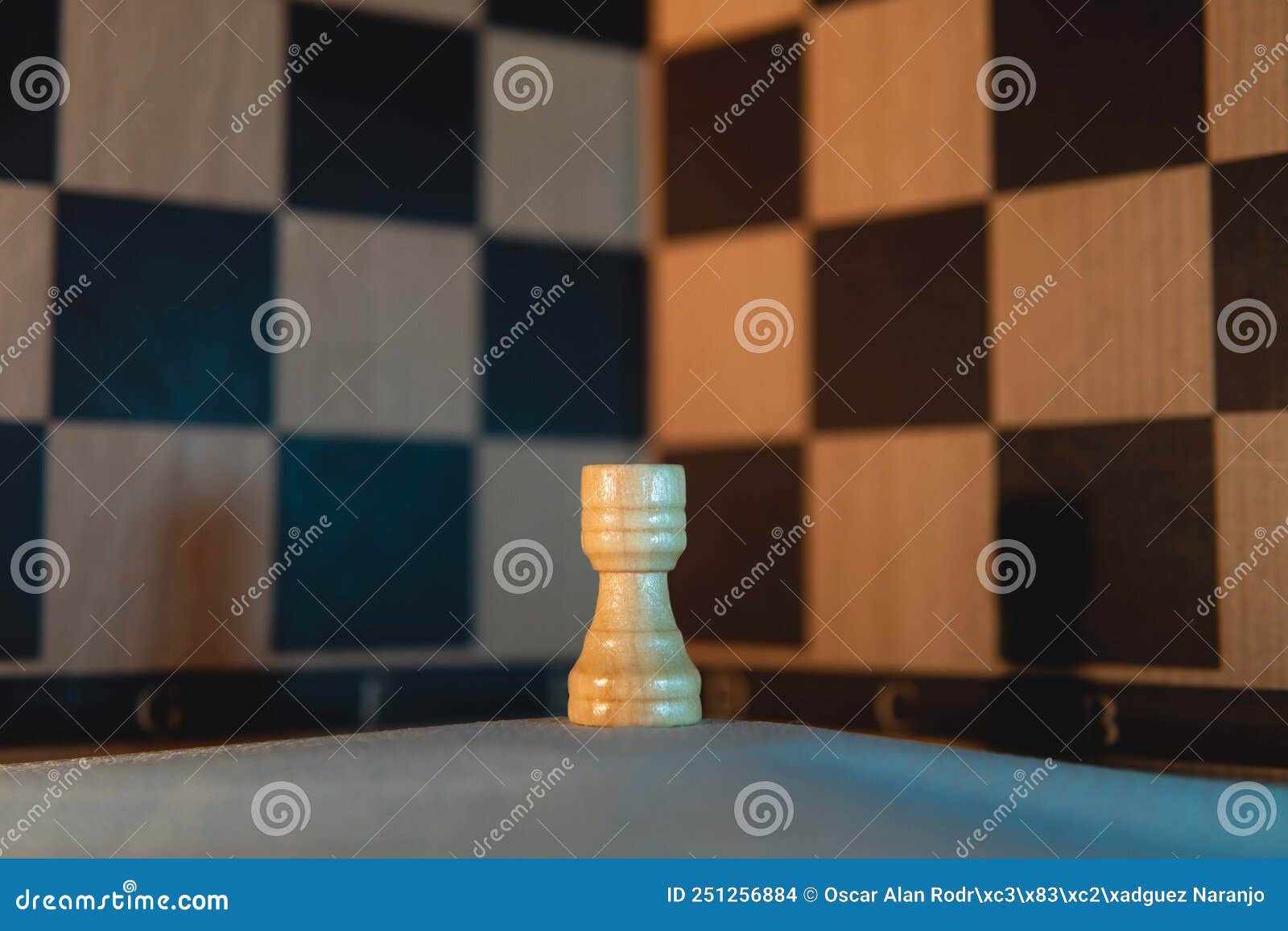 Chess Rook with the Board in the Back. Symmetric Composition with Chess ...