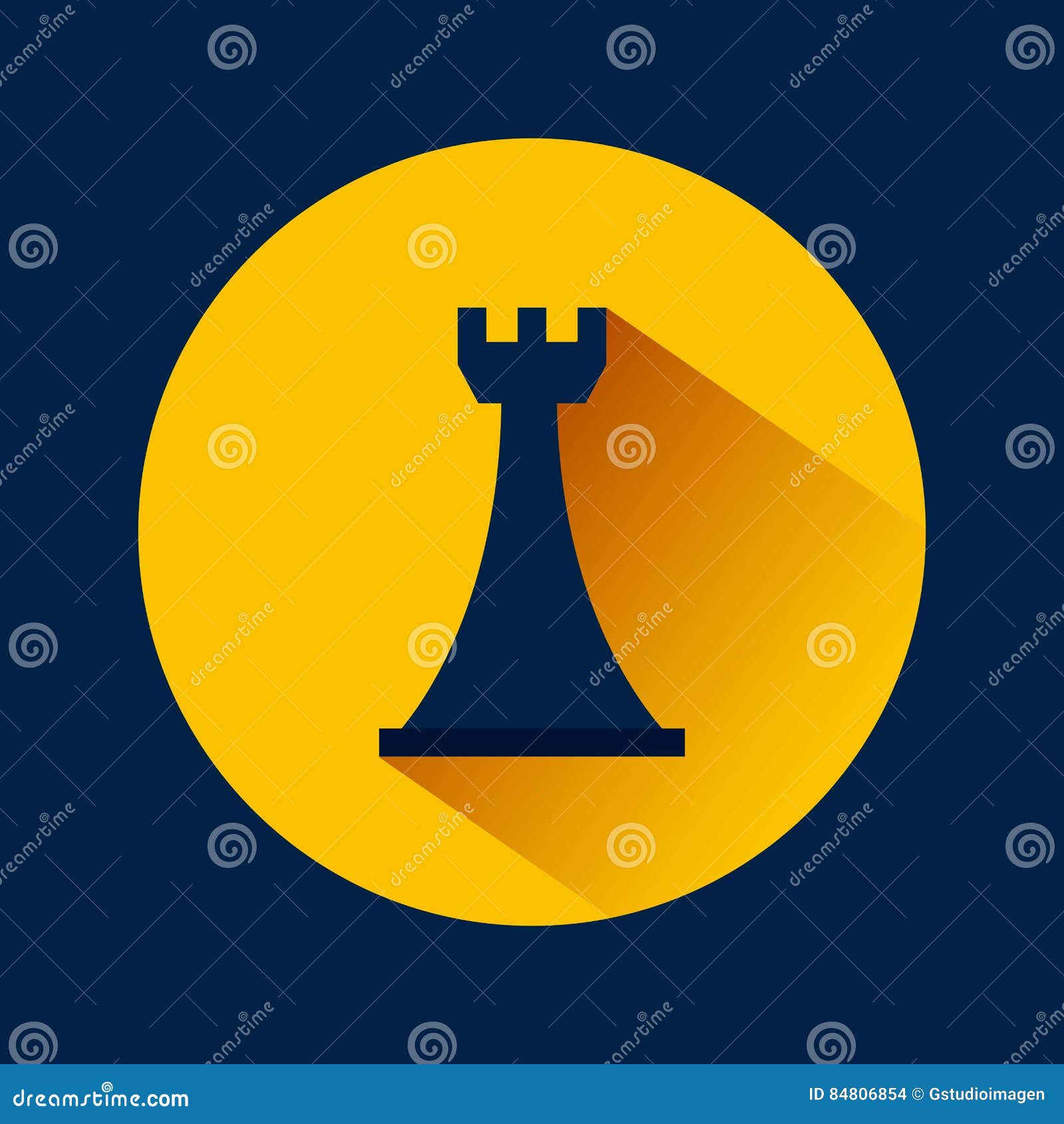 Chess rook icon stock illustration. Illustration of strategy - 84806854