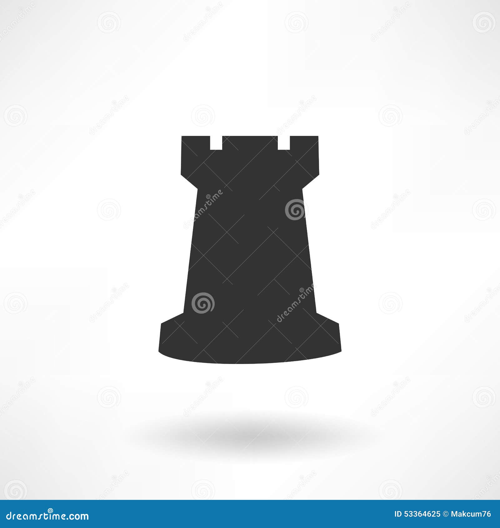 Chess Rook Icon stock vector. Illustration of icon, rook - 53364625