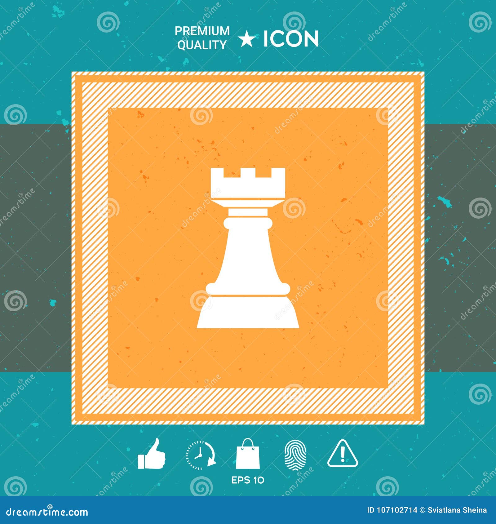 Chess Rook. Strategy icon stock vector. Illustration of shape - 107102714
