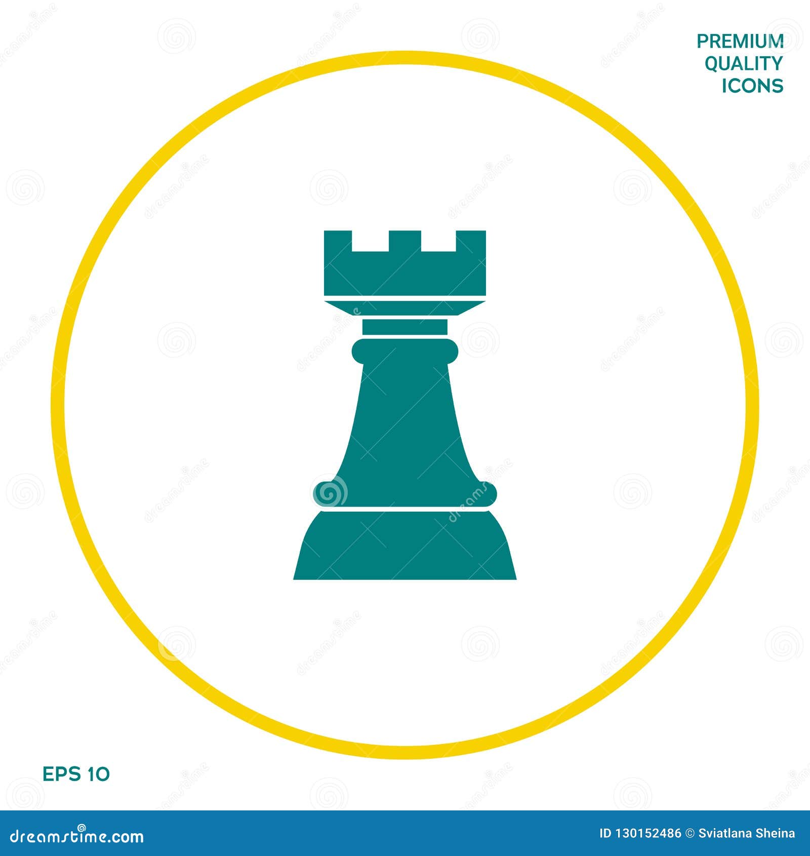 Chess Rook. Strategy Icon. Graphic Elements for Your Design Stock ...