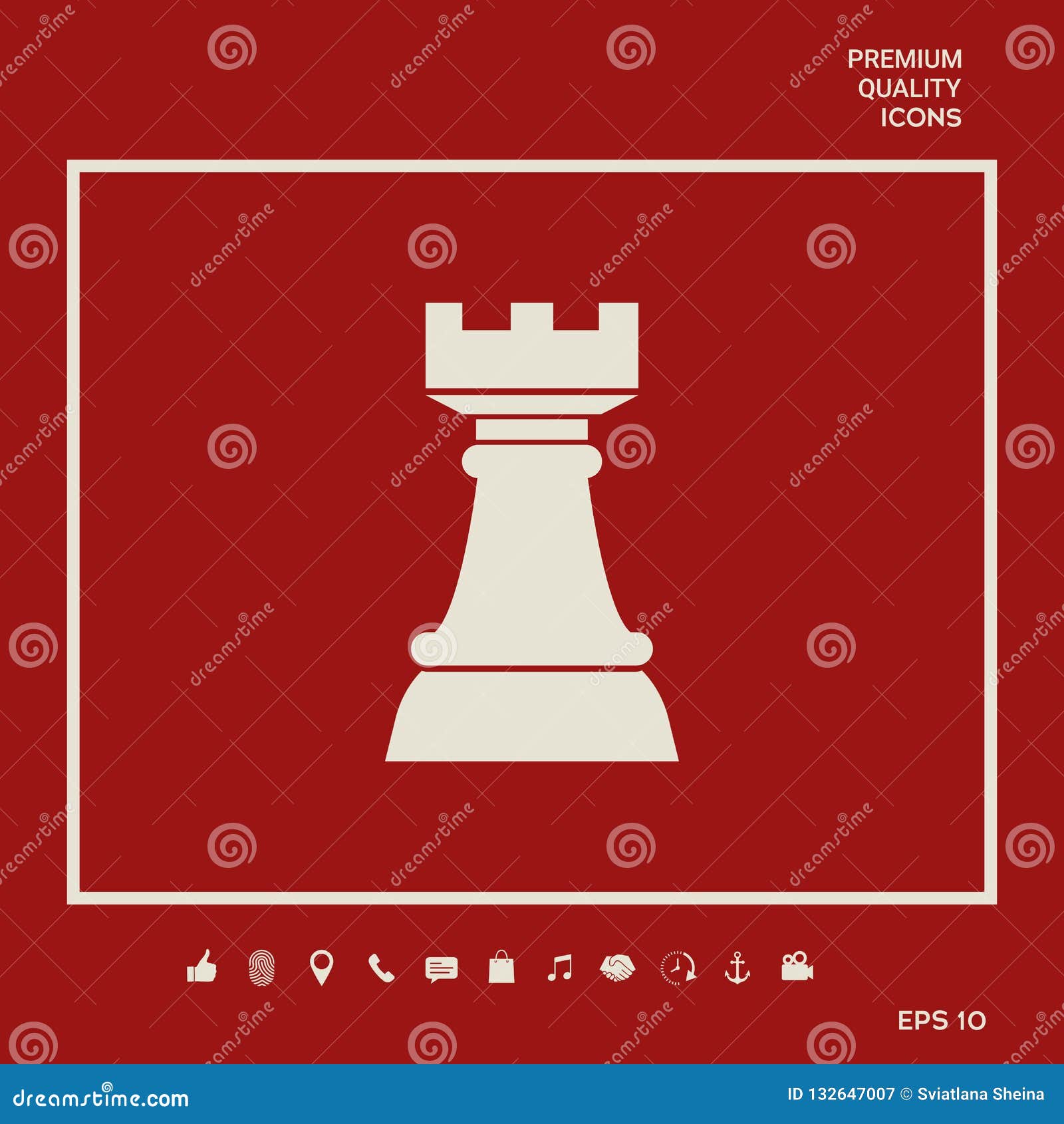 Chess Rook. Strategy Icon. Graphic Elements for Your Design Stock ...