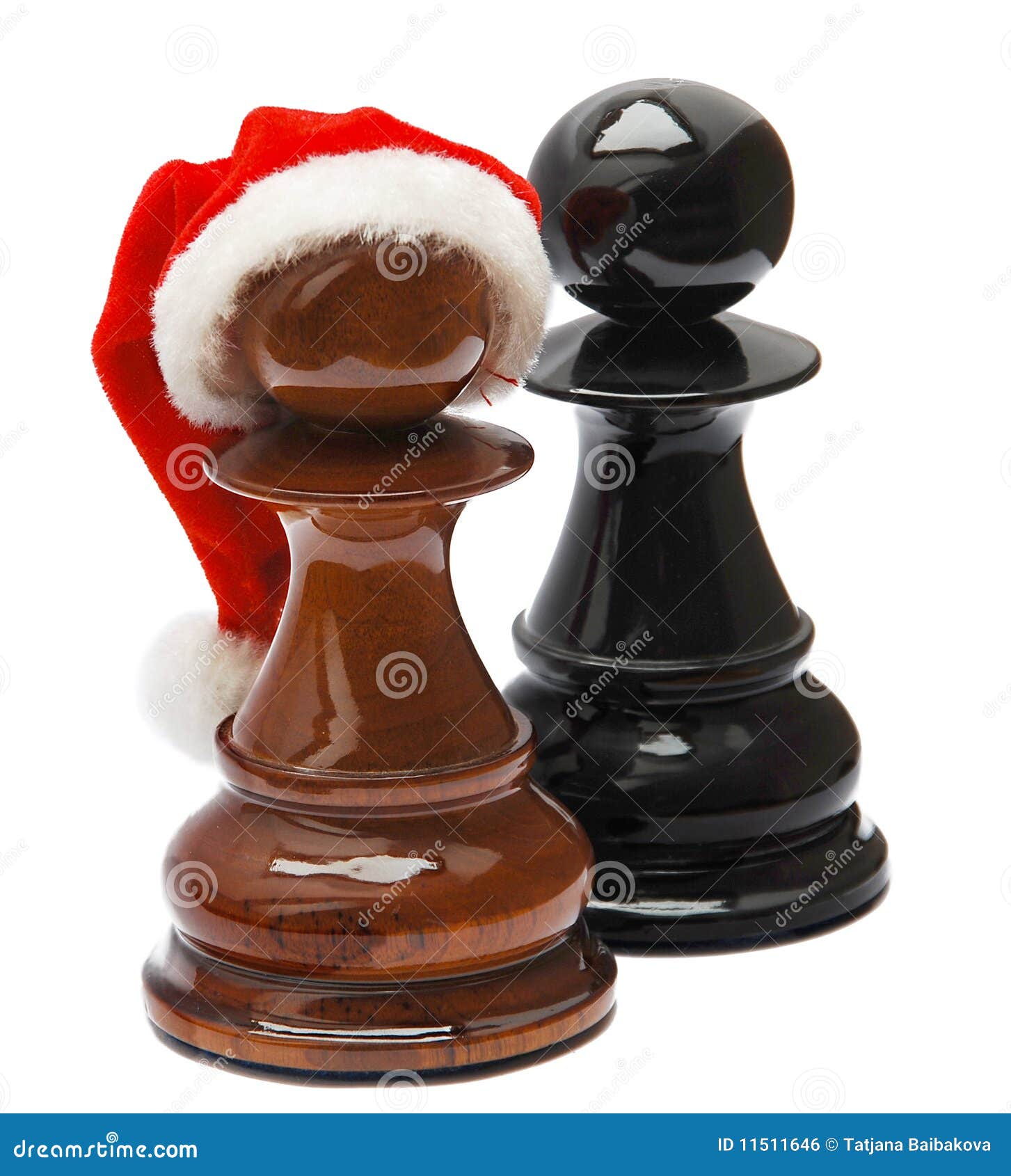 Chess with santa hat stock photo. Image of tactic, decoration - 11511646