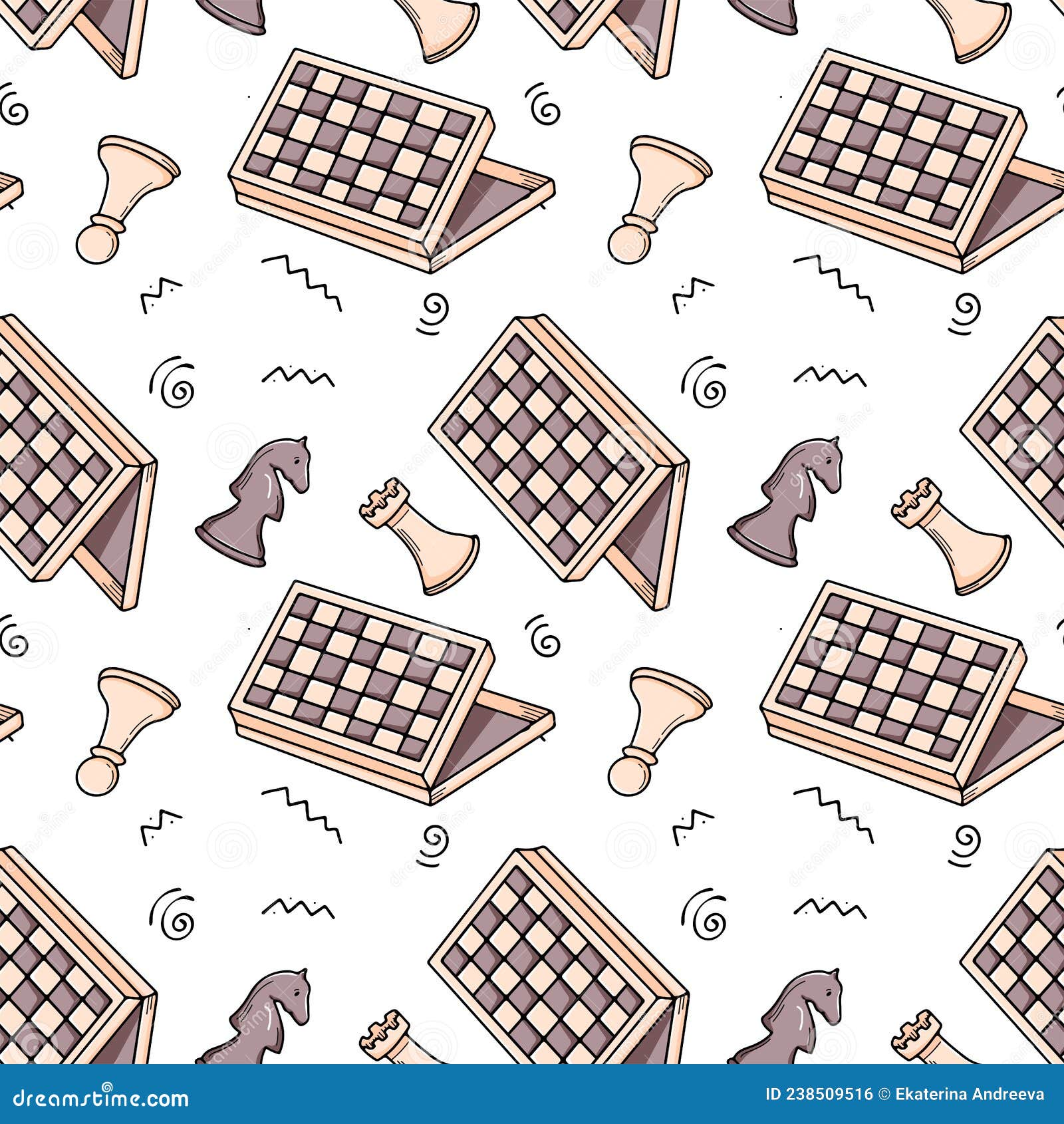 Chess seamless pattern stock vector. Illustration of decorative - 238509516