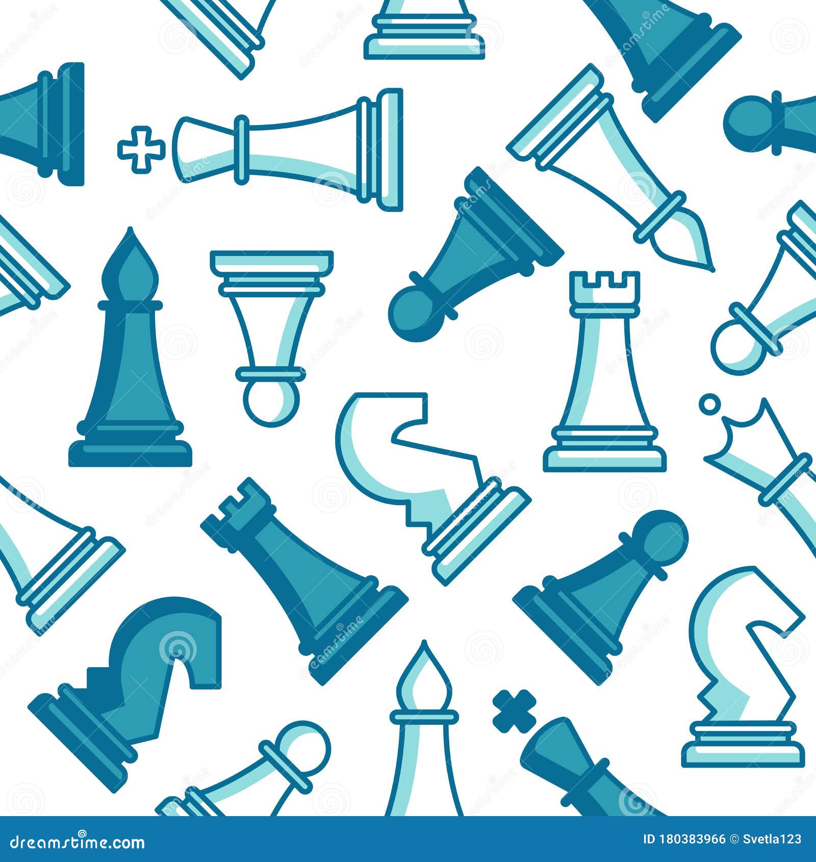 Chess Seamless Pattern. Texture with Line Chess Pieces Stock Vector ...