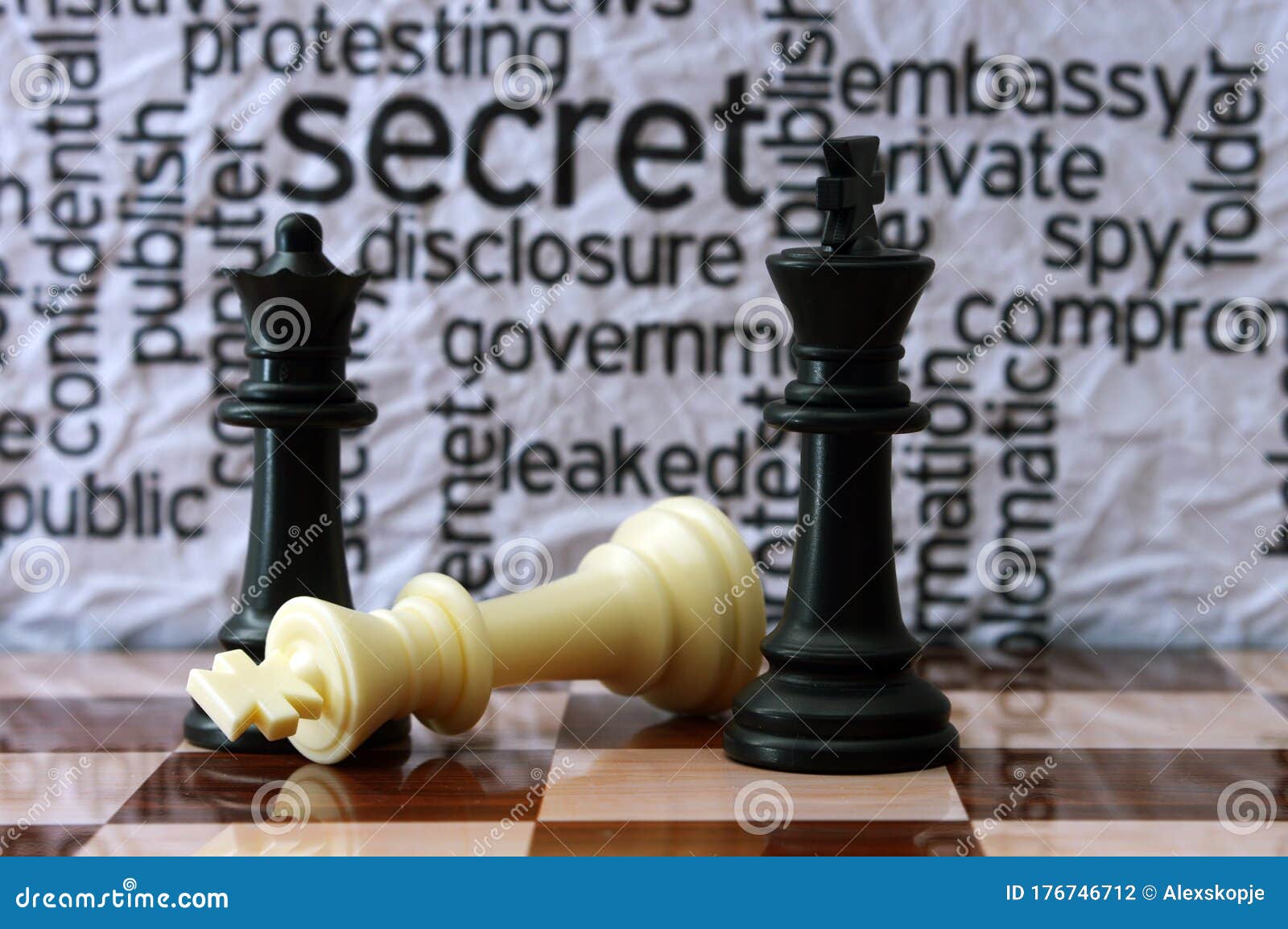 Chess and security concept stock photo. Image of render - 176746712