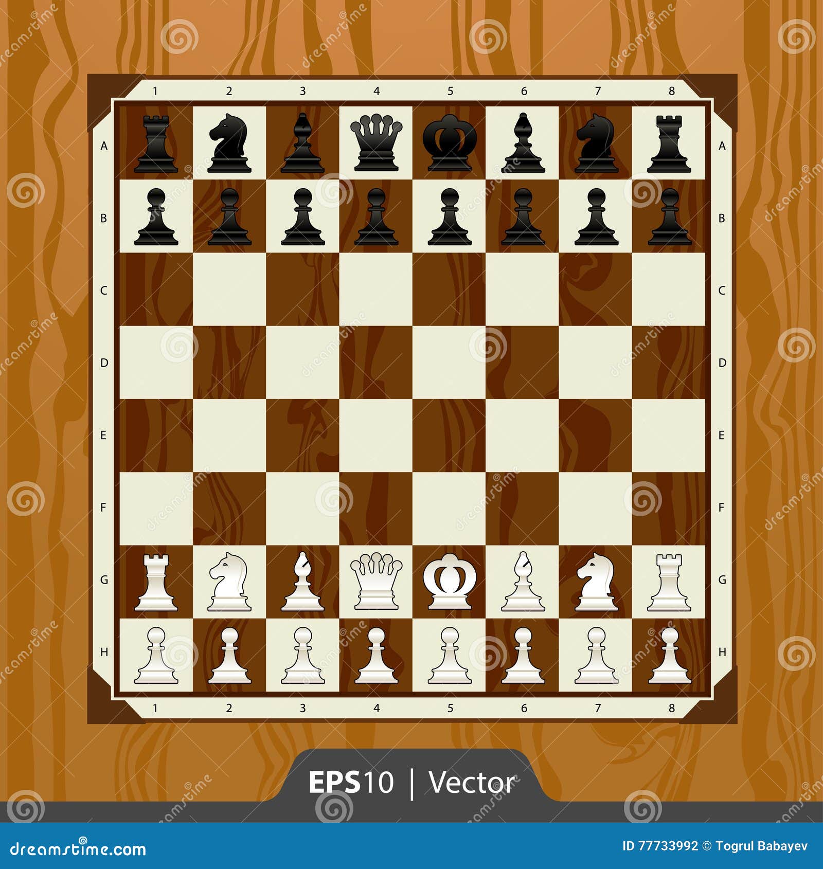 Chess Set for Digital Game Development Interface Design Stock ...