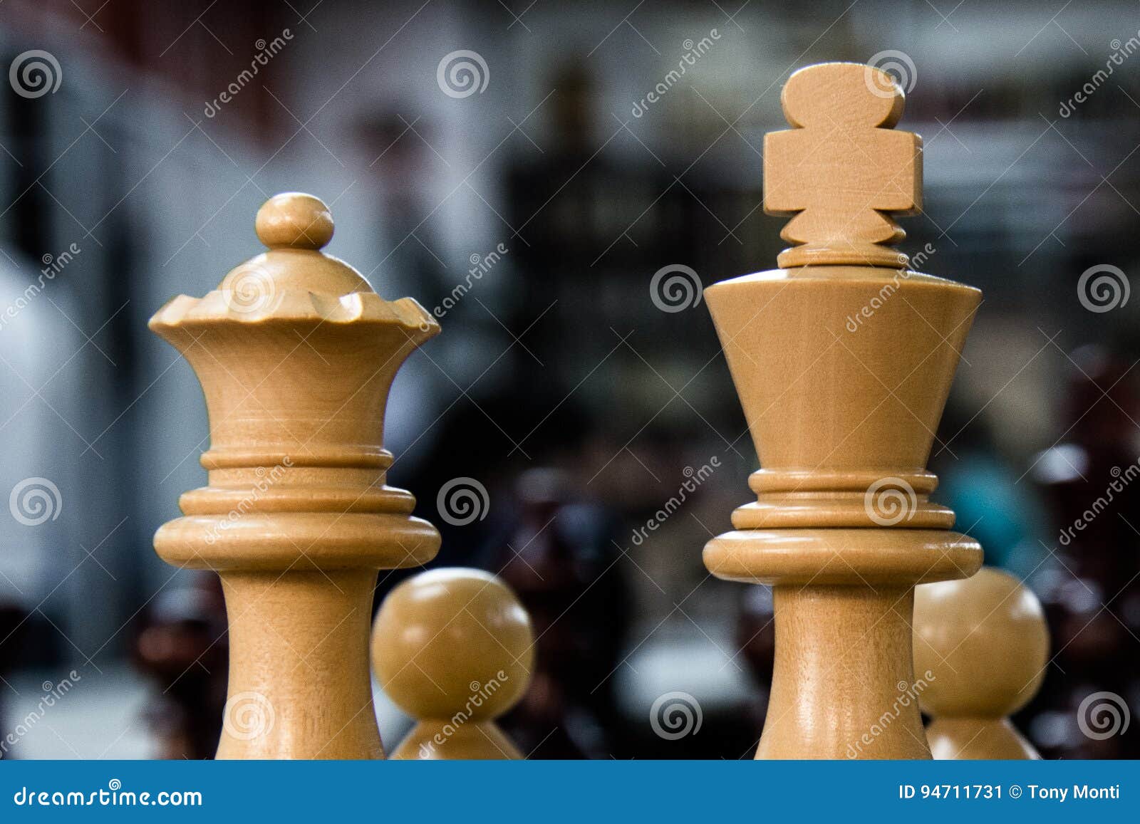 Chess Set with King and Queen Stock Image - Image of queen, knight ...