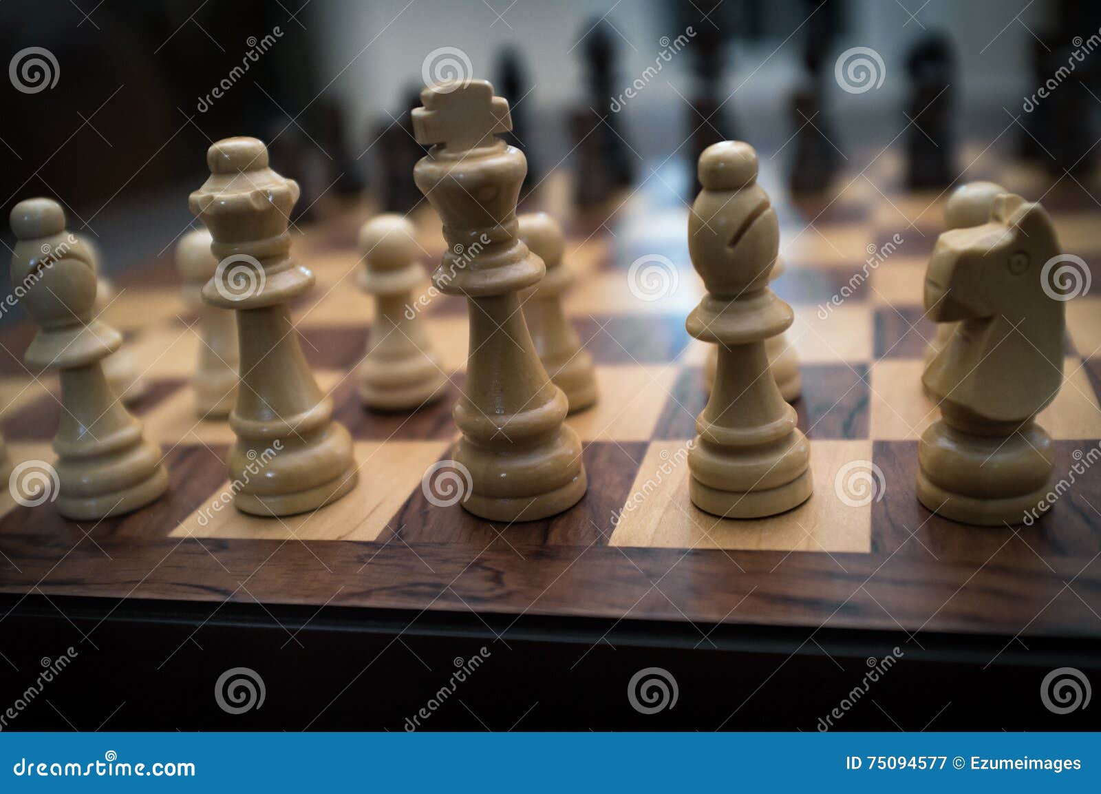 Chess Set Up Beginning stock image. Image of rook, competition - 75094577