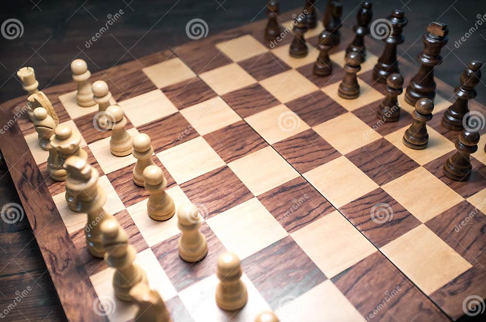 Chess Set Up Beginning stock photo. Image of german, board - 75094616