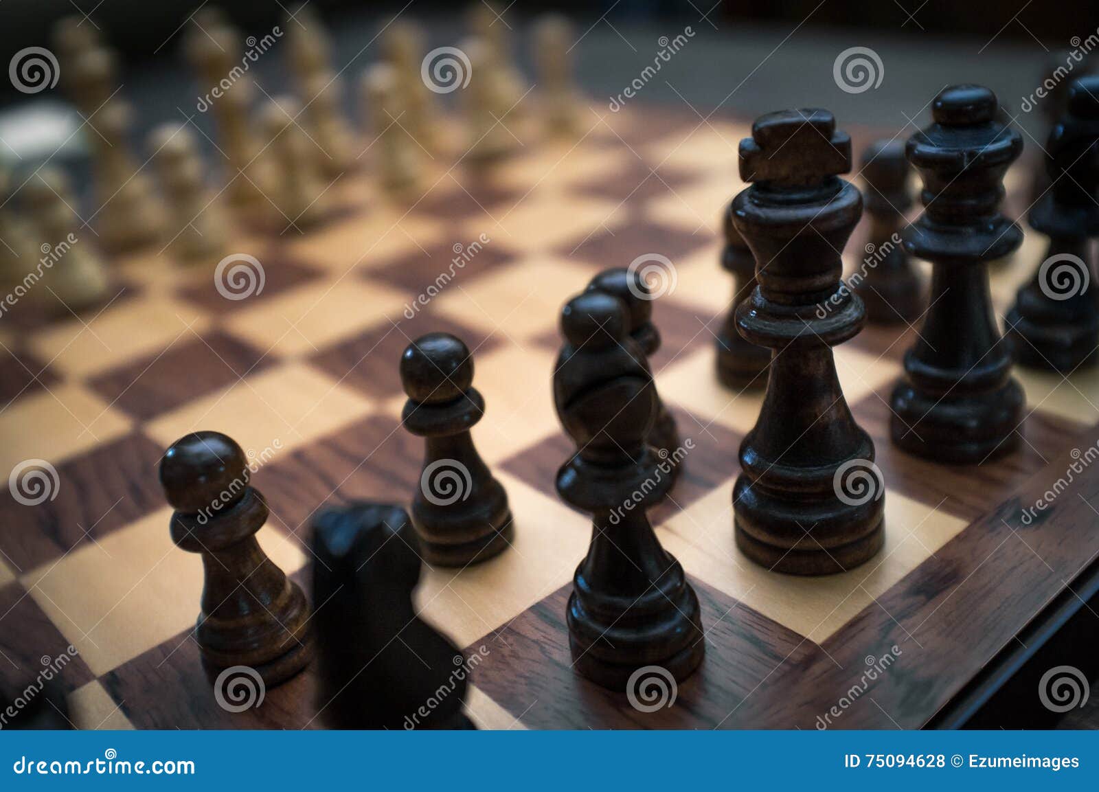 Chess Set Up Beginning stock photo. Image of checkmate - 75094628