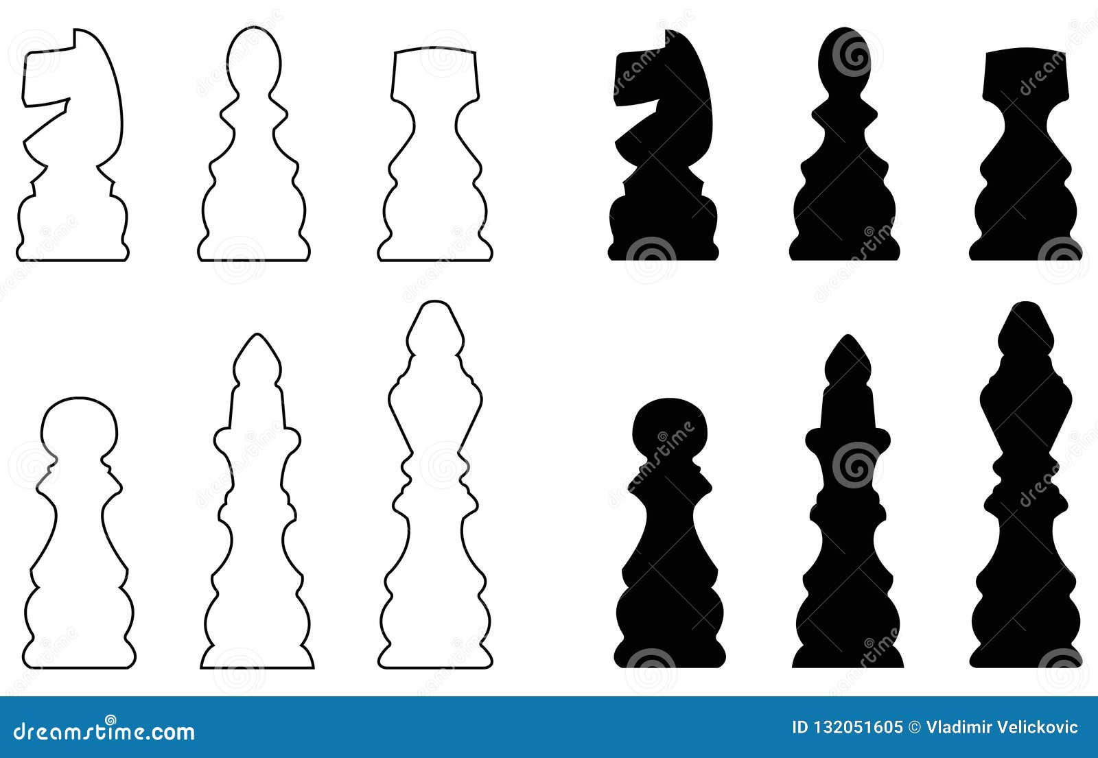 Chess Silhouette - Two-player Strategy Board Game Played on a ...