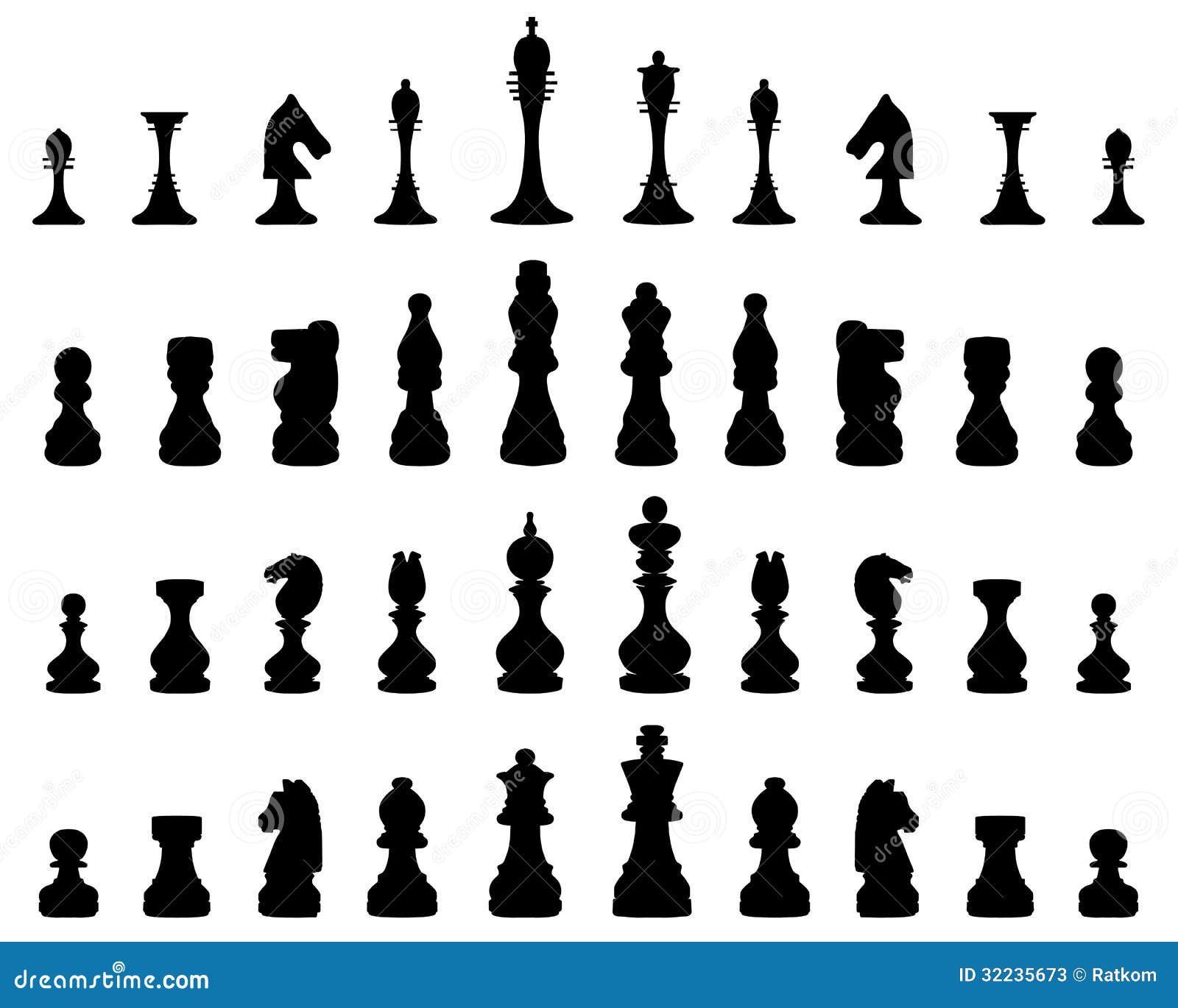 Chess stock illustration. Illustration of pursuit, leisure - 32235673